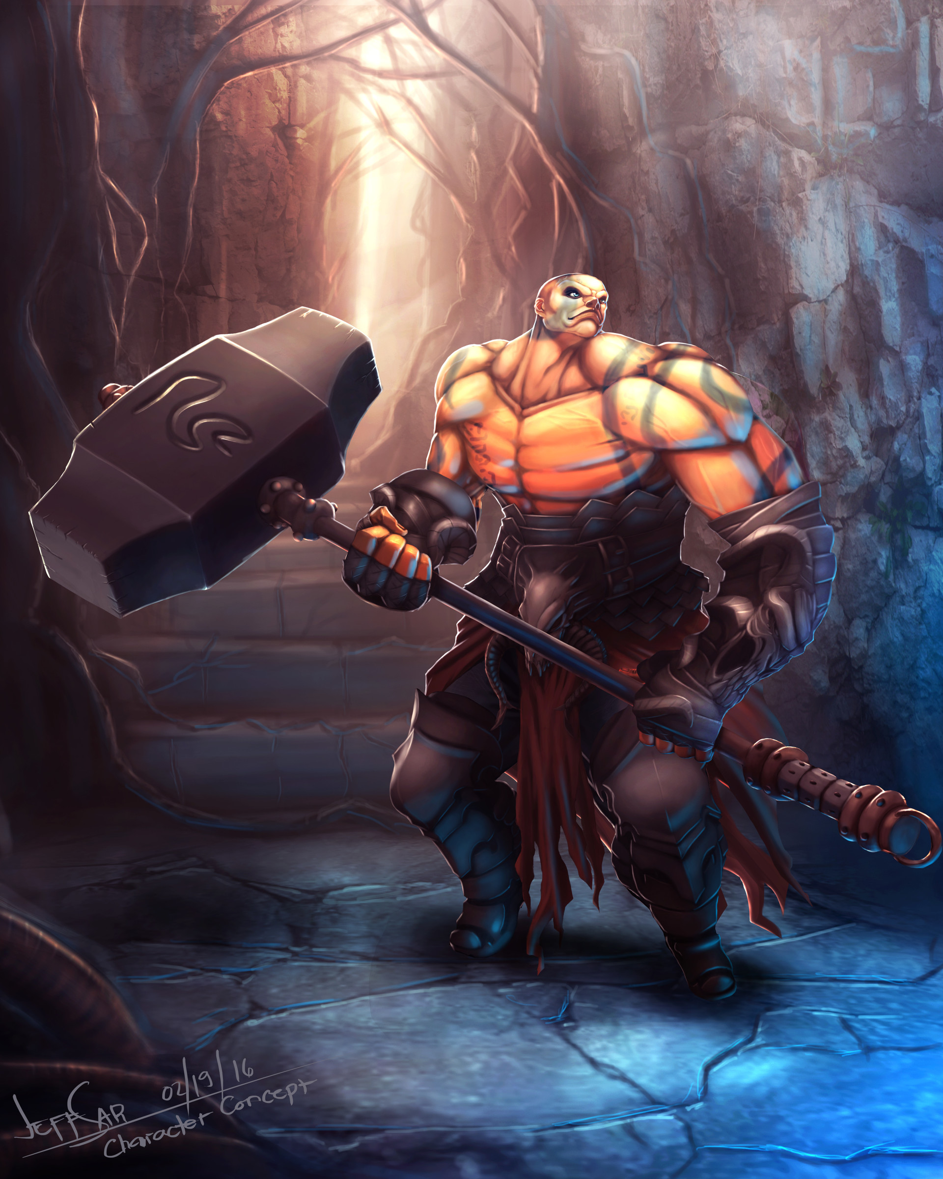 ArtStation - Bulky male character design illustration