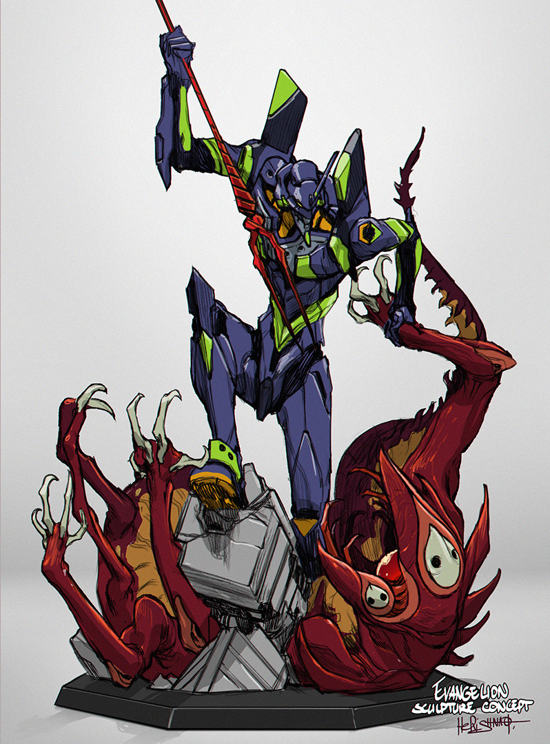 ArtStation - EVANGELION sculpture concept