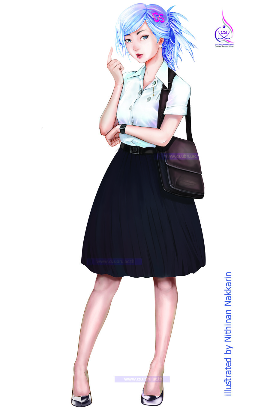 ArtStation - Faculty of Computer Science mascot gal