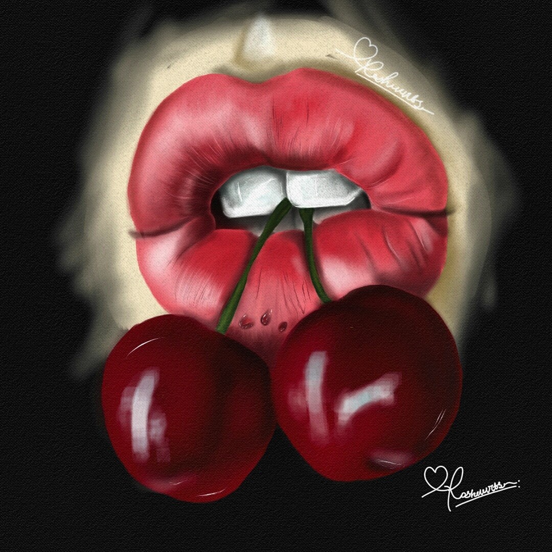 ArtStation - Cherry blossom lips