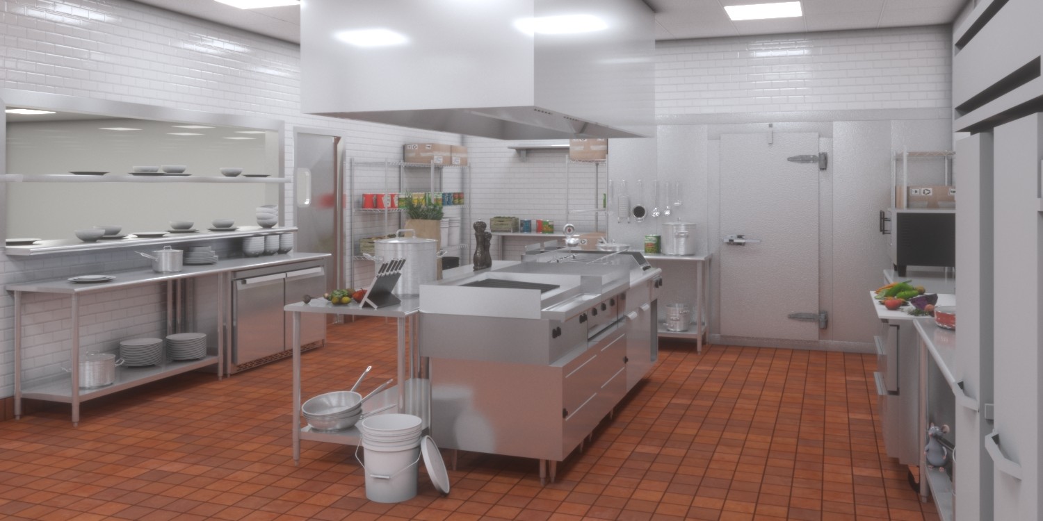 ArtStation - Kitchen Space to setup assets in future projects.
