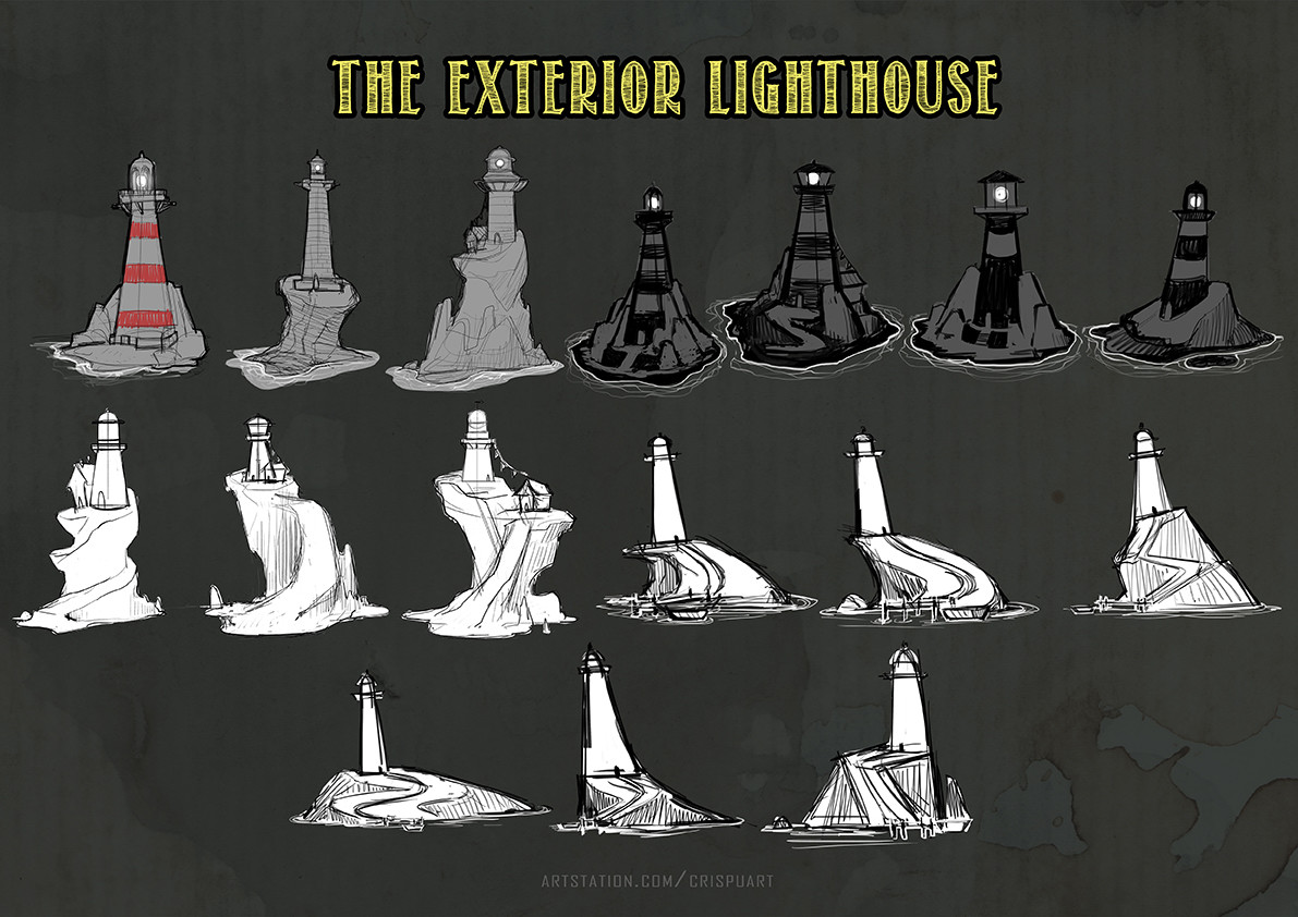 ArtStation - Exterior Lighthouse Concept Art - Doodies Call