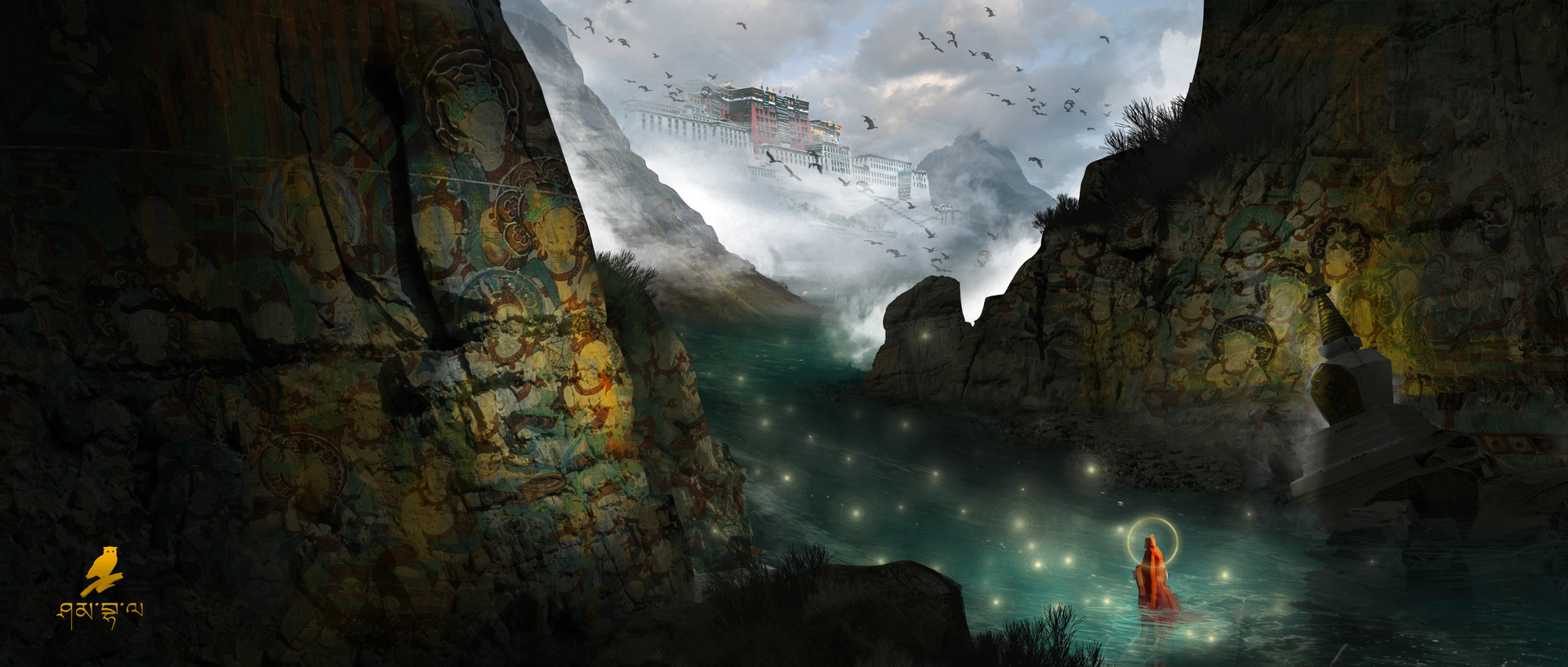 ArtStation - Stream valley（溪谷）