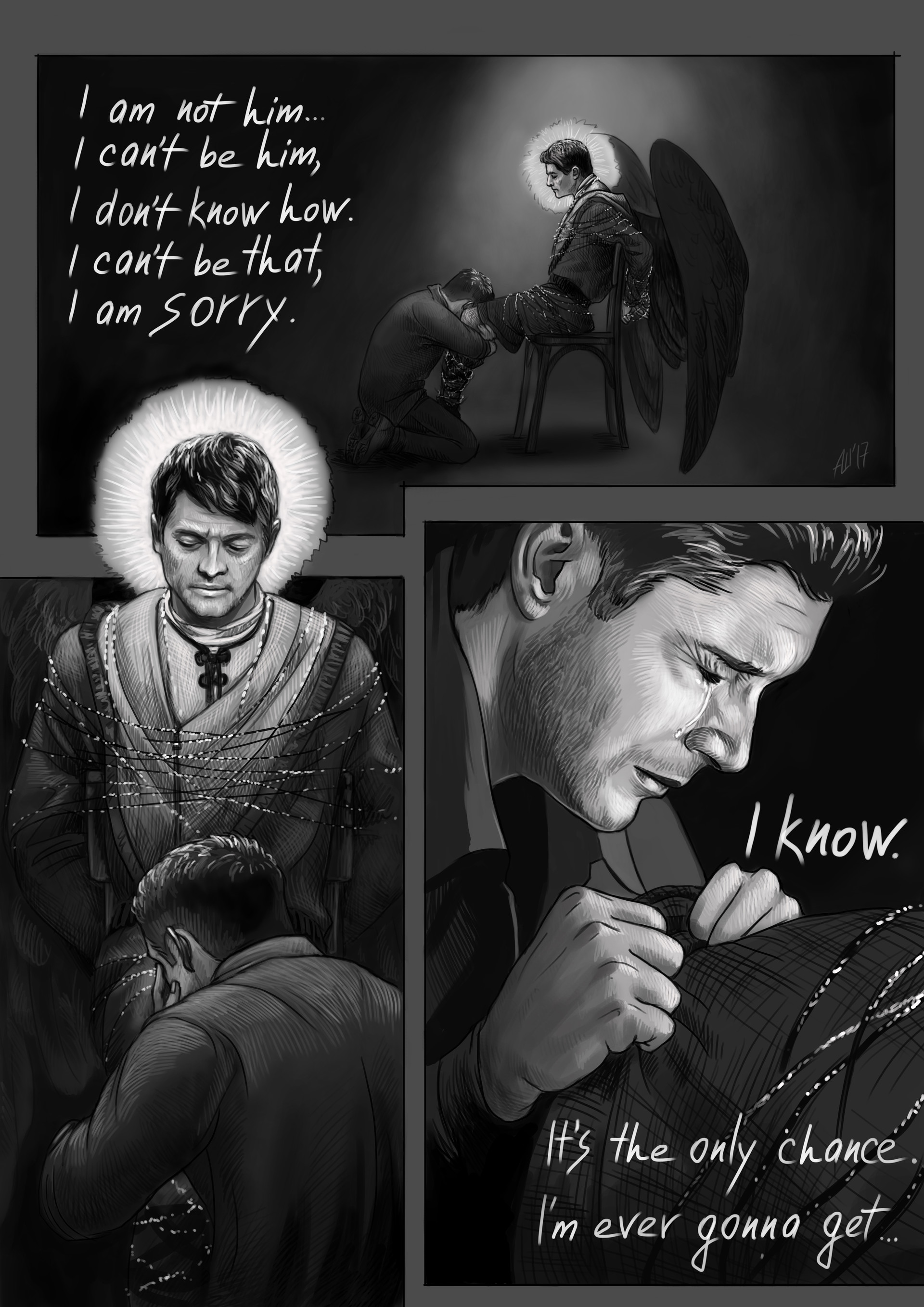 ArtStation - Destiel fanfiction illustrations (commission)., Alexandra ...
