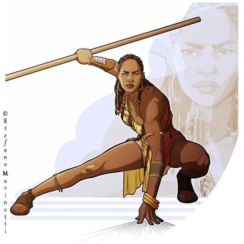 crouching fighting pose