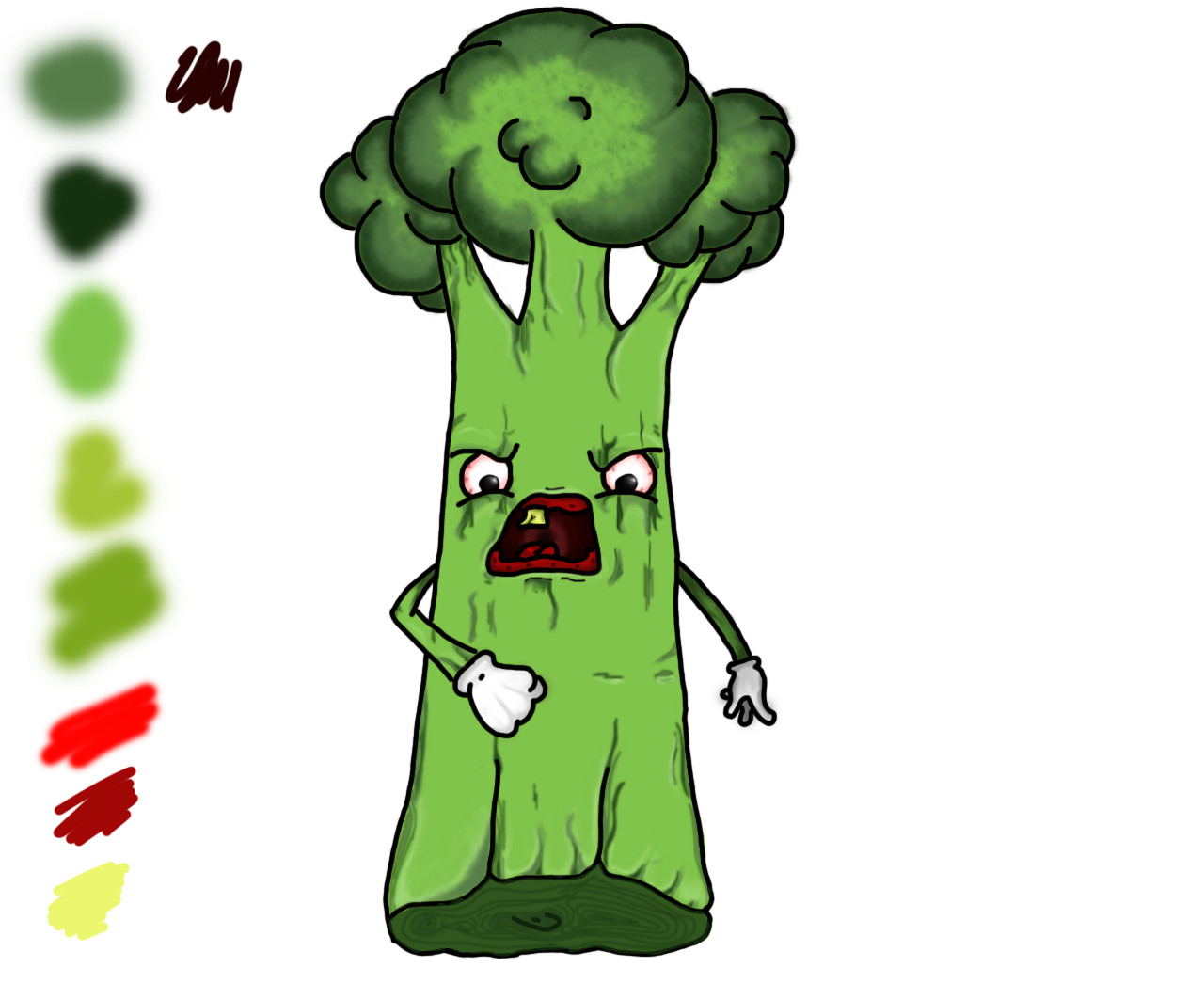 evil broccoli cartoon