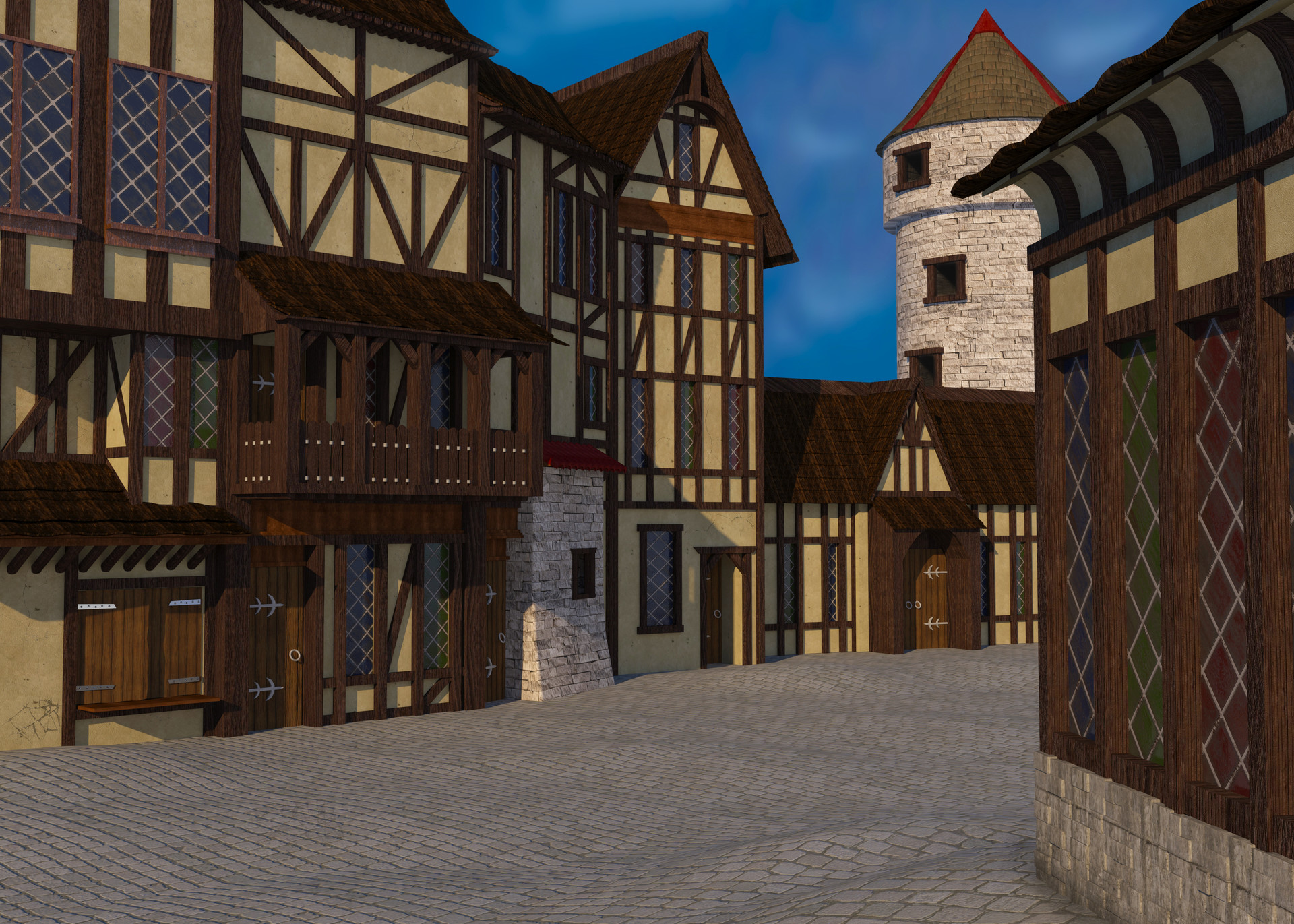 ArtStation - Personal Project - Medieval Town