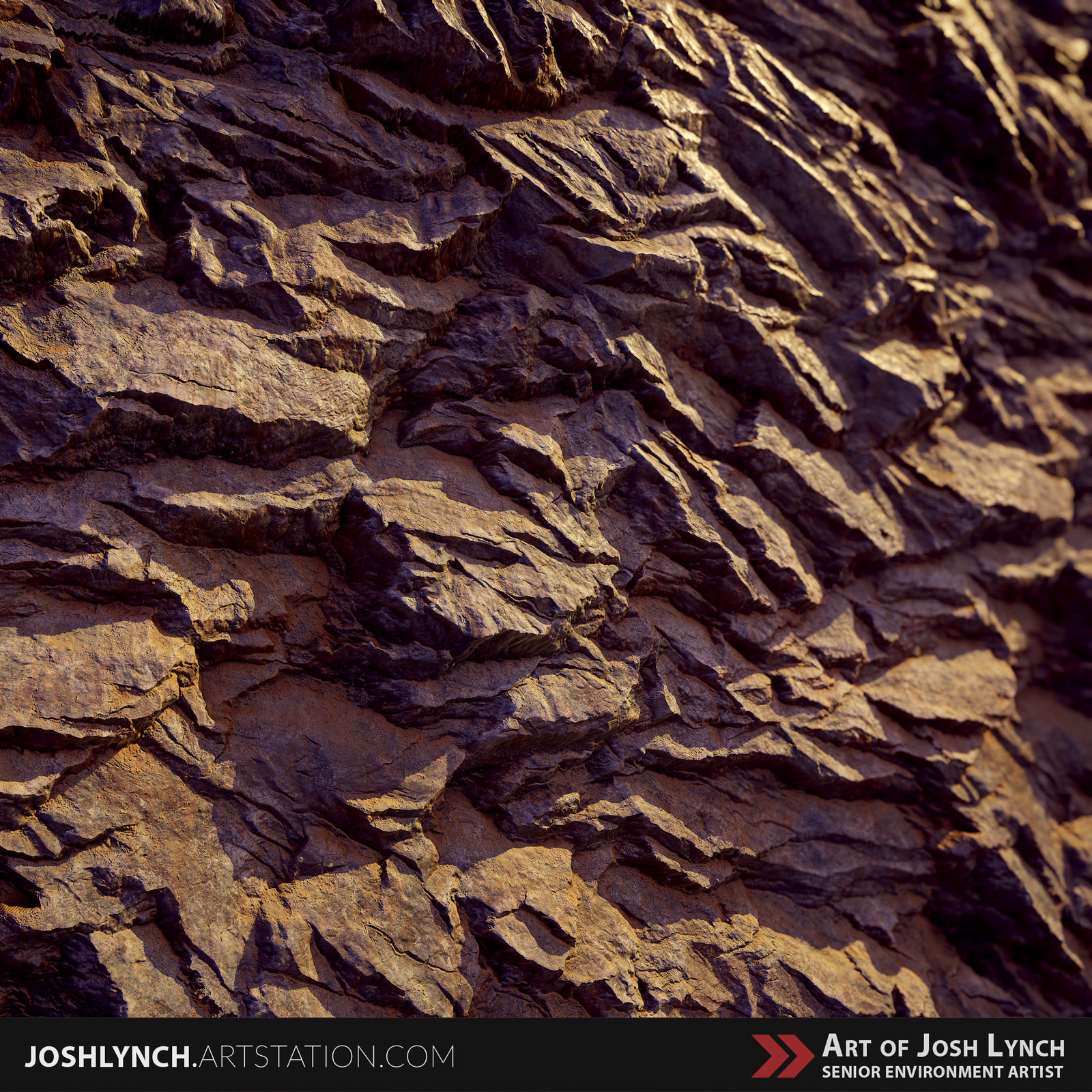 Joshua Lynch - PBR Procedural Rock Wall Material Study 02