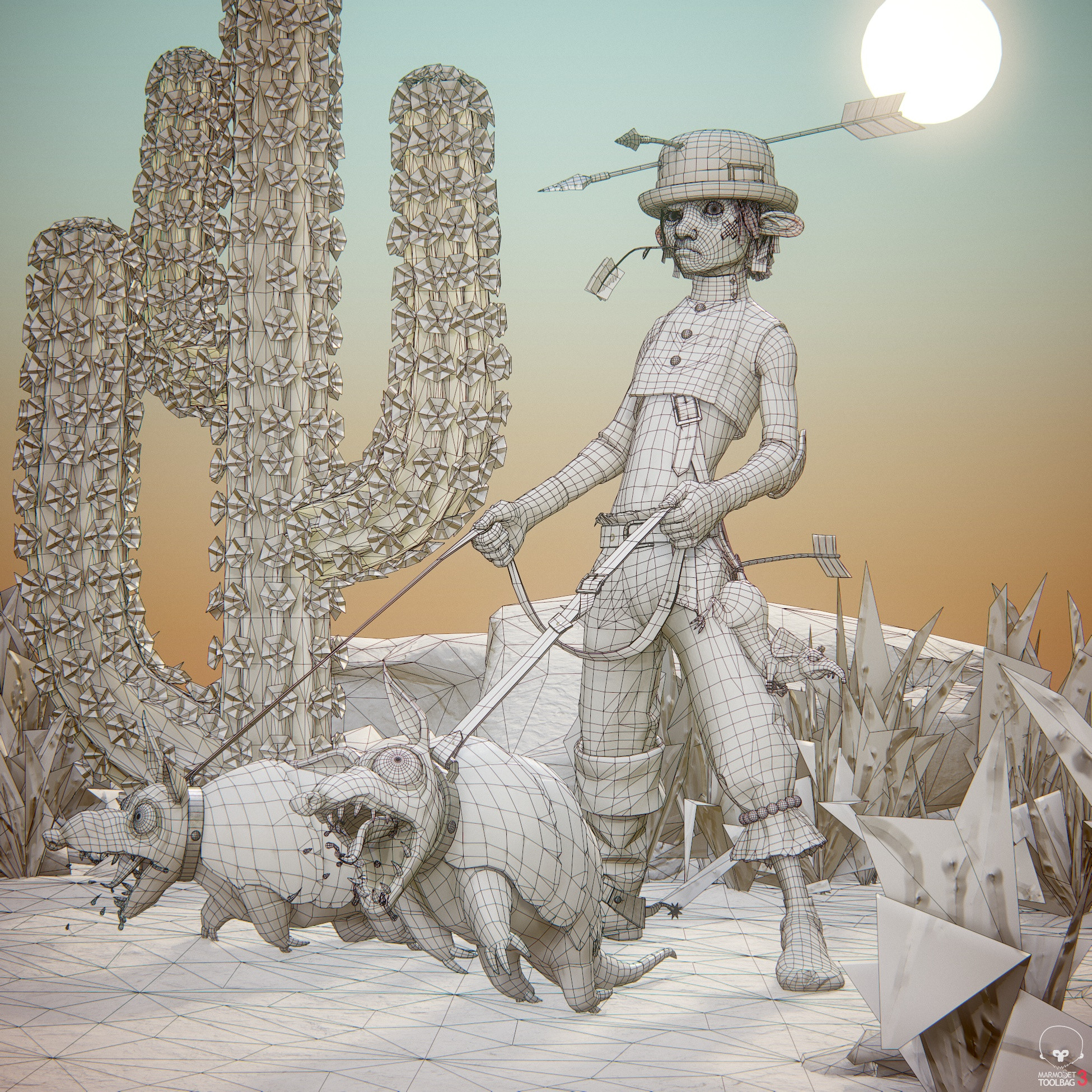 Georgian Avasilcutei - Billy Three Arrows - Wild West game character art challenge