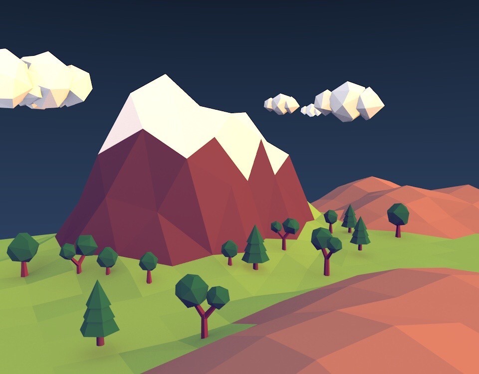 ArtStation - Low Poly Landscape