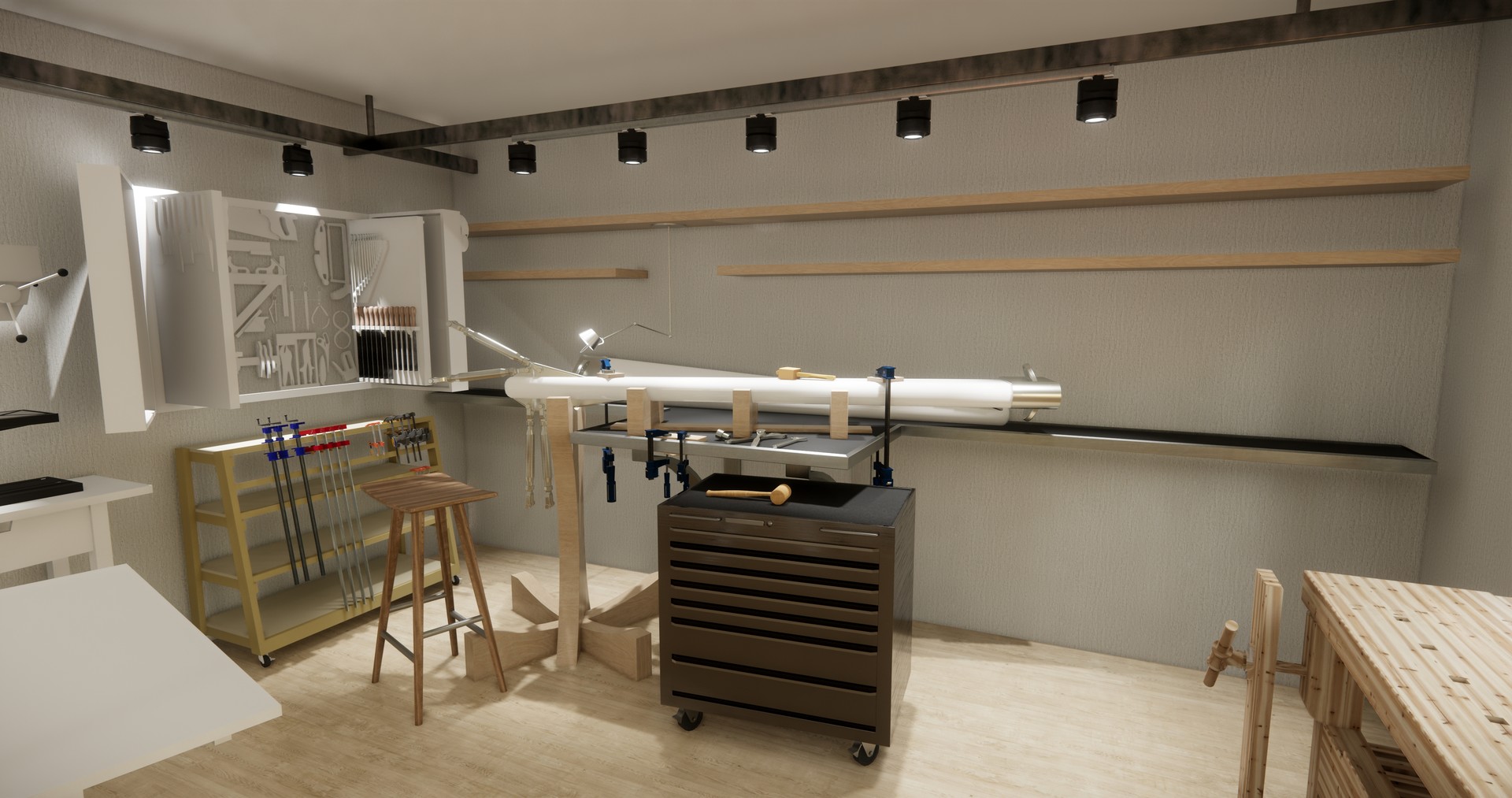 Hans-sen Hoefer - Shipwright's Workshop (Materal Render + Process / In ...