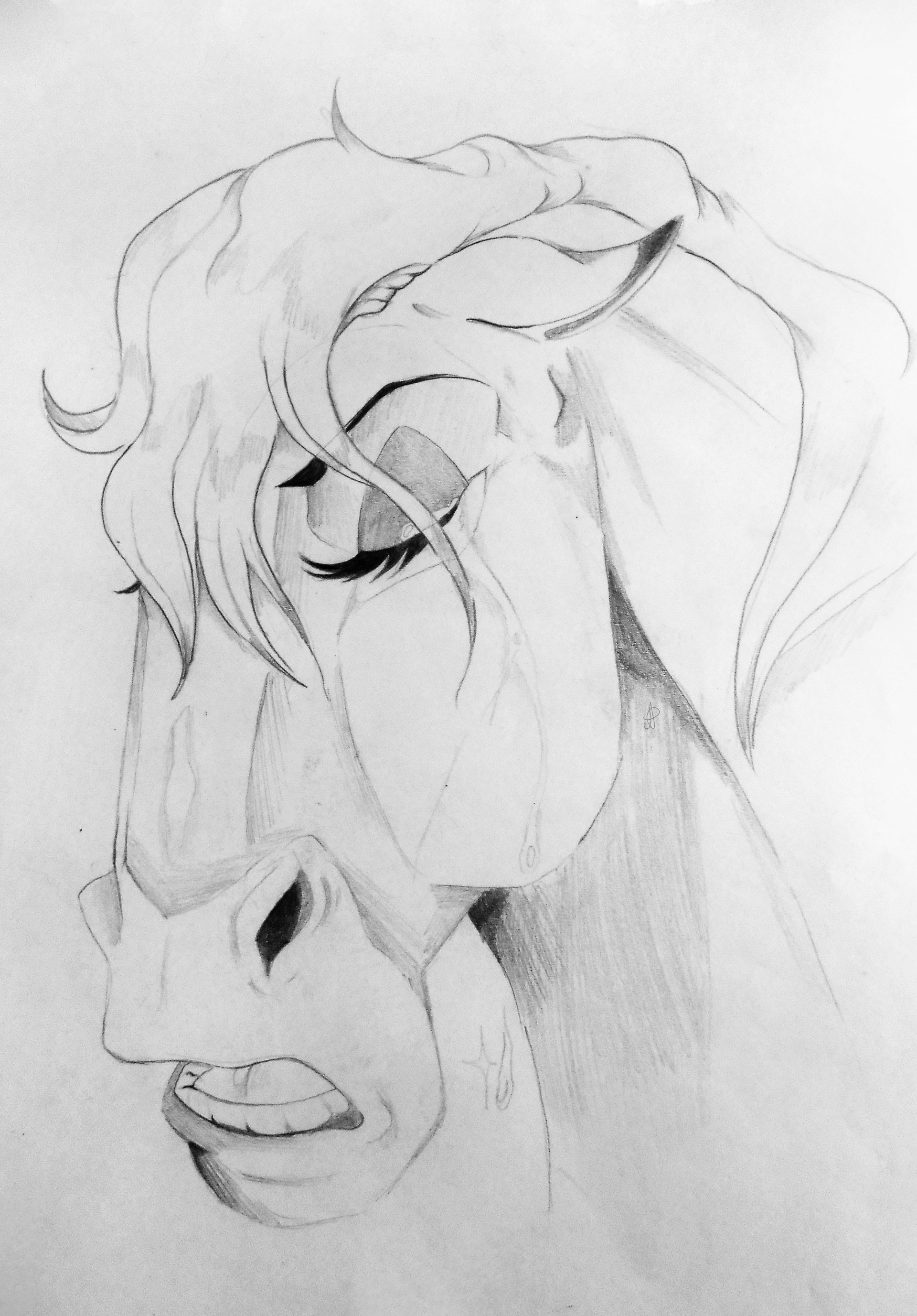 ArtStation - Sad horse