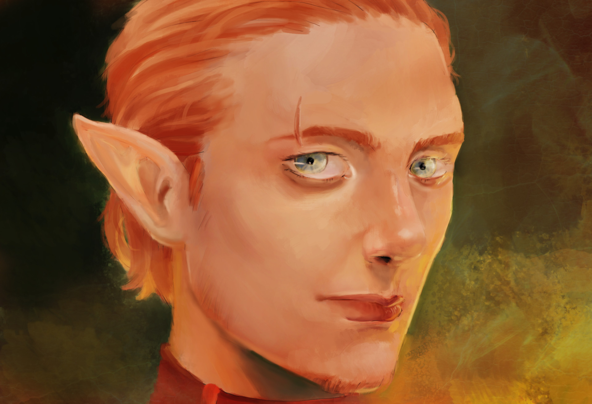 ArtStation - Male Elf Head Shot