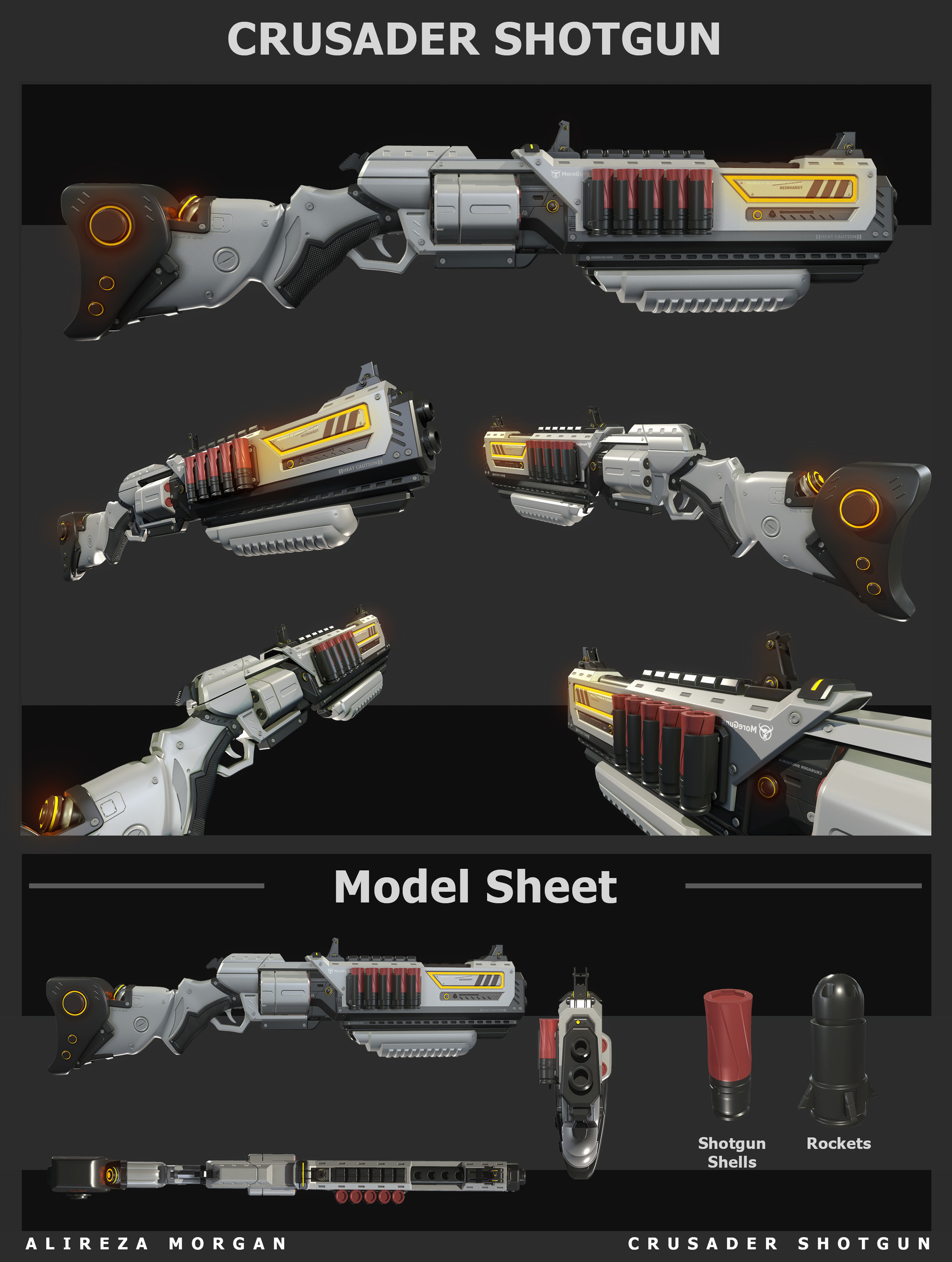 ArtStation - Overwatch Reinhardt Fan Art / Crusader Shotgun