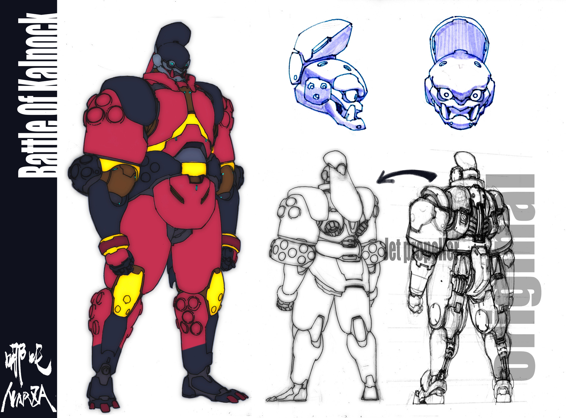 ArtStation - Warrior Armor-mecha design