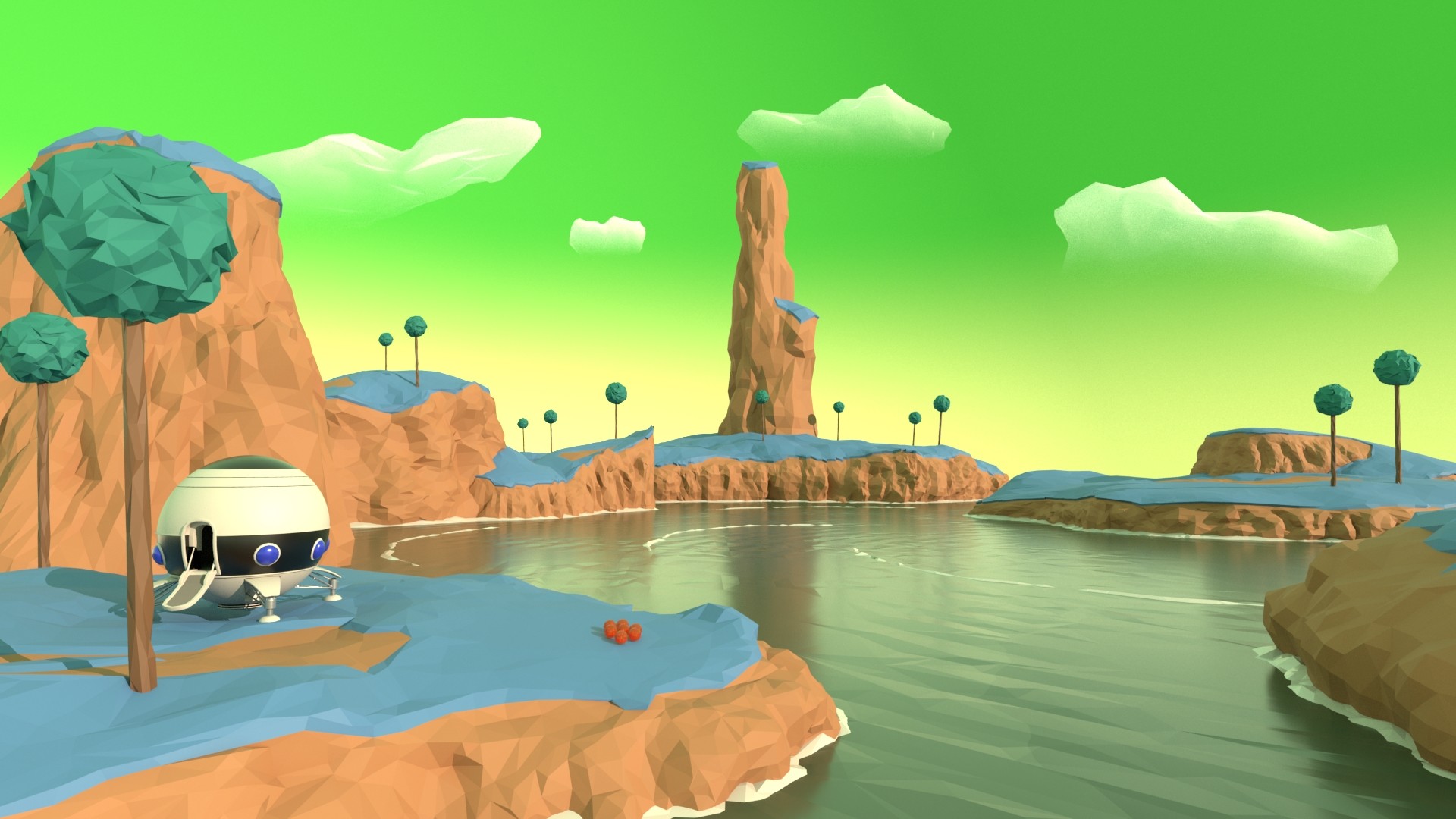 ArtStation - Lowpoly Namek