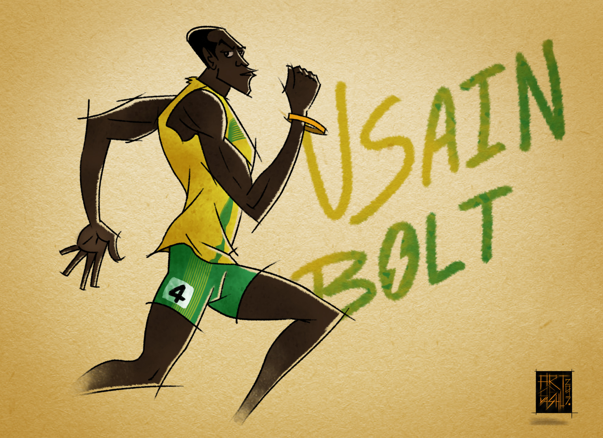 ArtStation - Usain Bolt