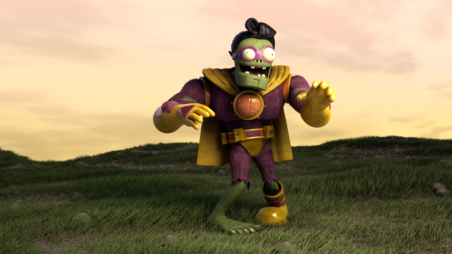 ArtStation - Plants VS Zombies Modern Warfare- Super BrainZ