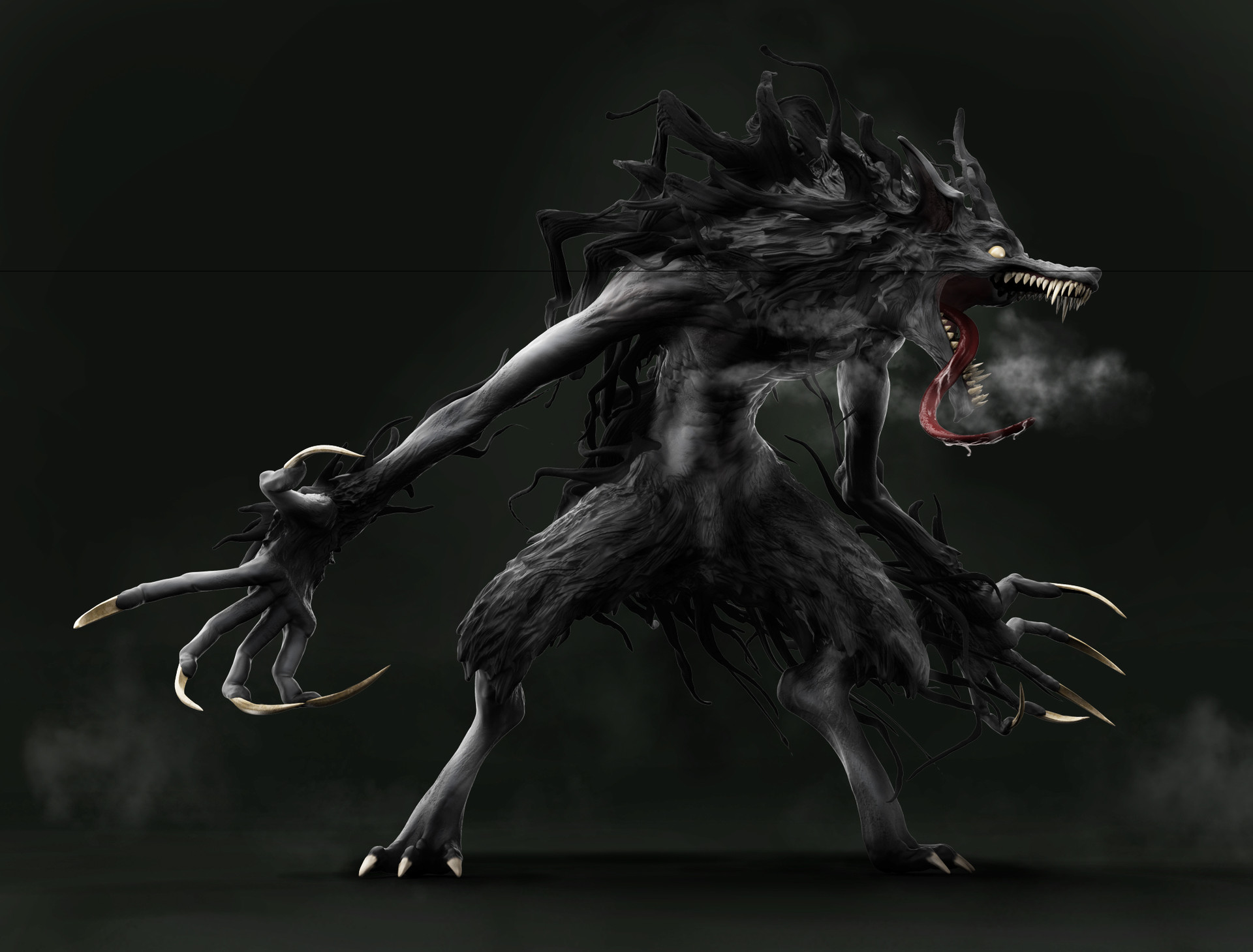 ArtStation - Creature Rough Sketch - Werewolf 狼男