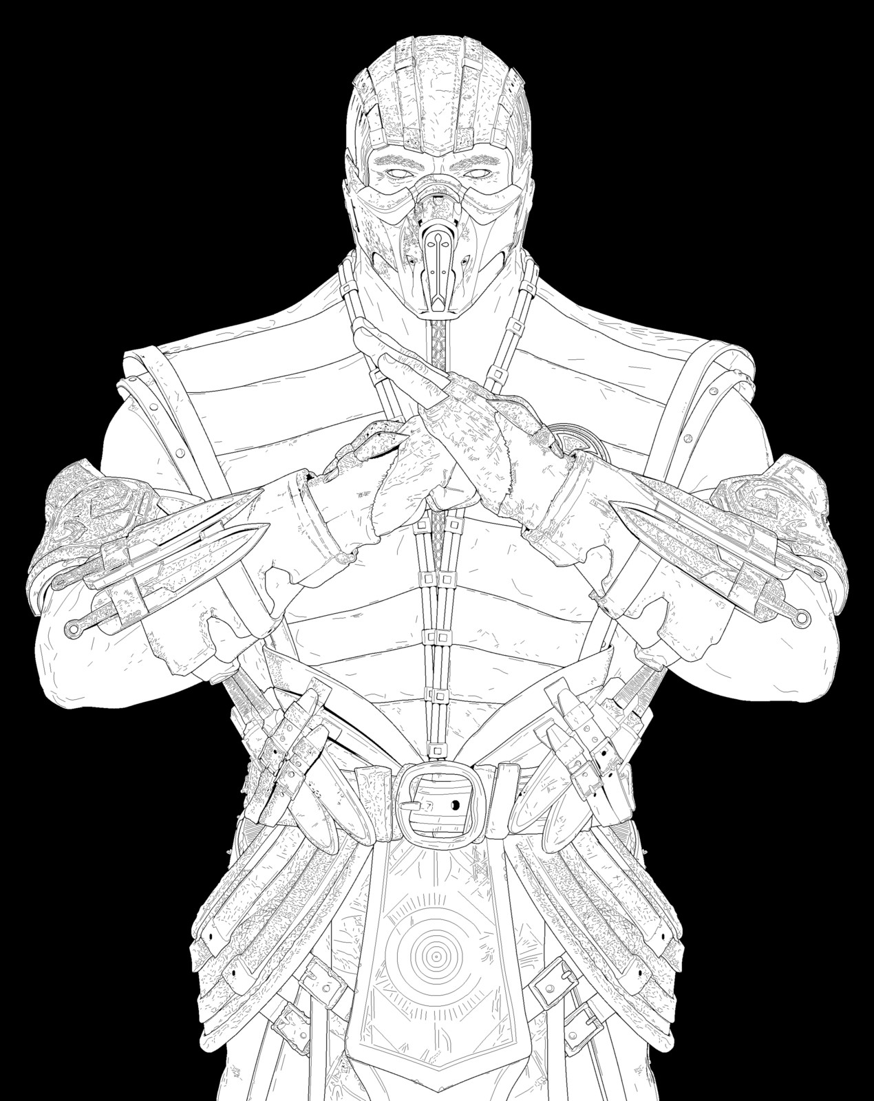 sub zero line drawing