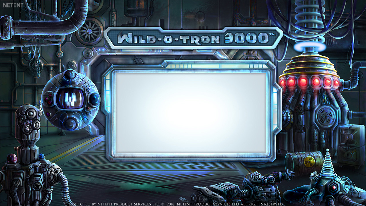 Konrad Cieslak - Welcome screen in the slot game "Wild-o-tron-3000"