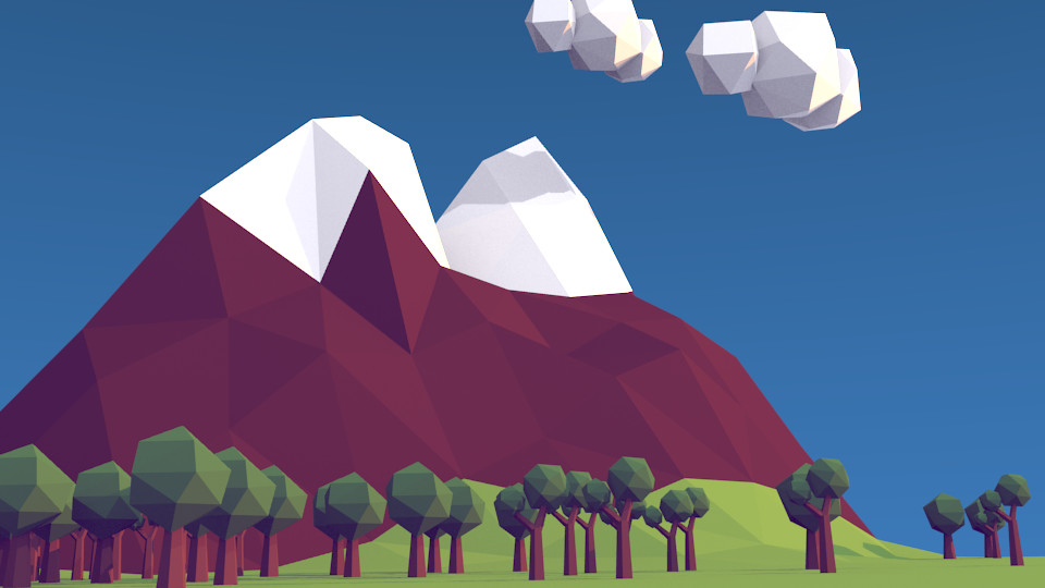 ArtStation - Low poly terrain
