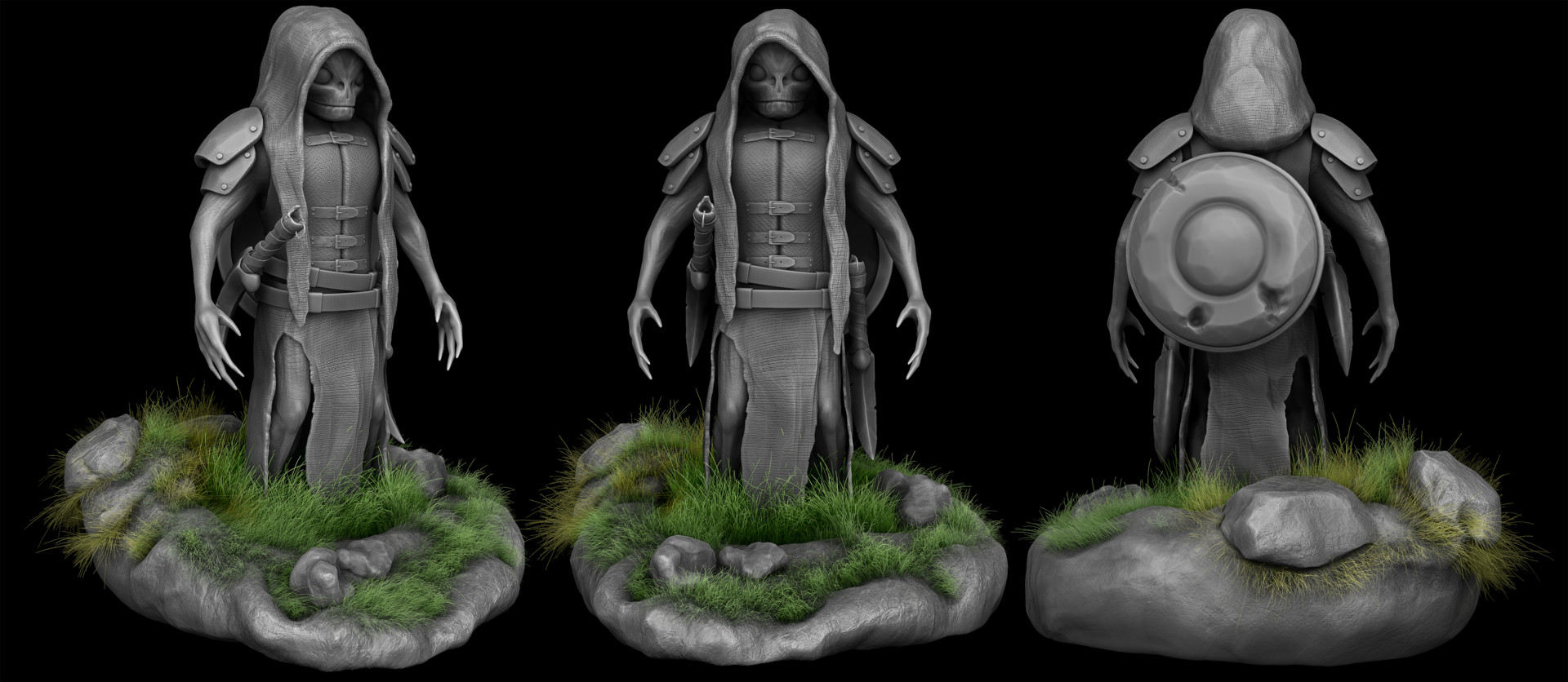 Nick Rosén - Lizard humanoid with daggers and shield