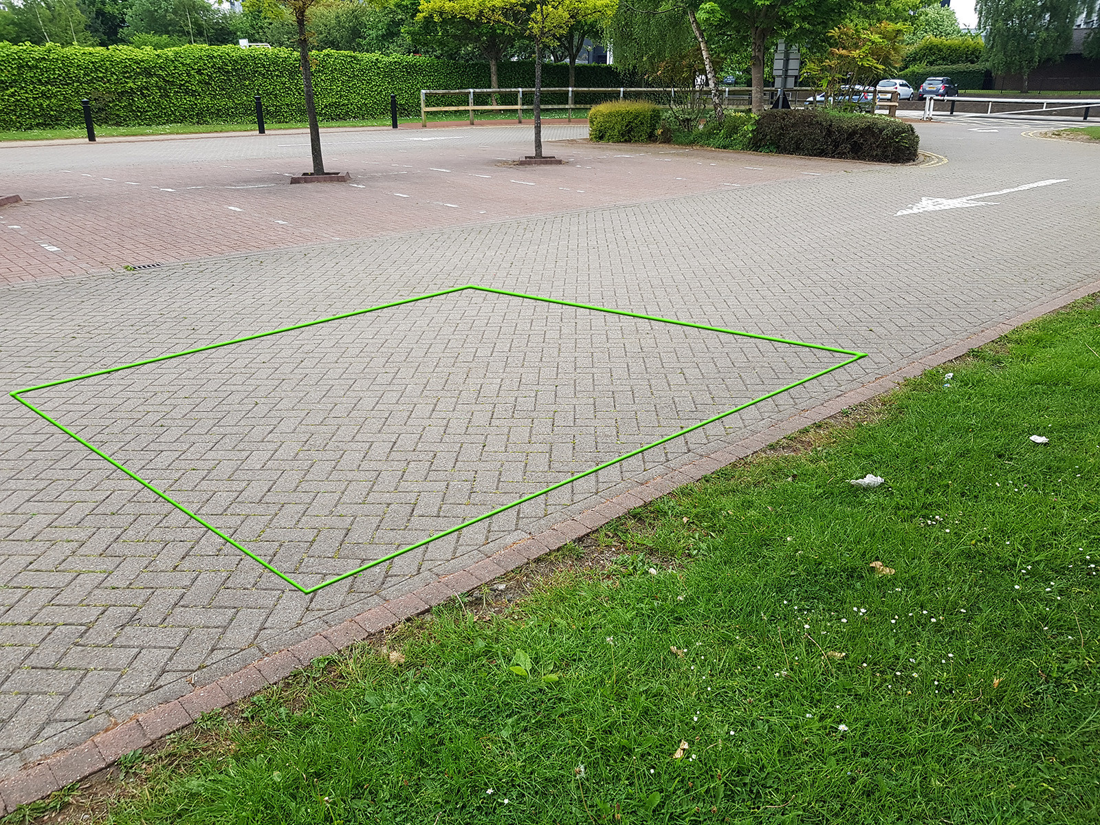 evergreen parking texture