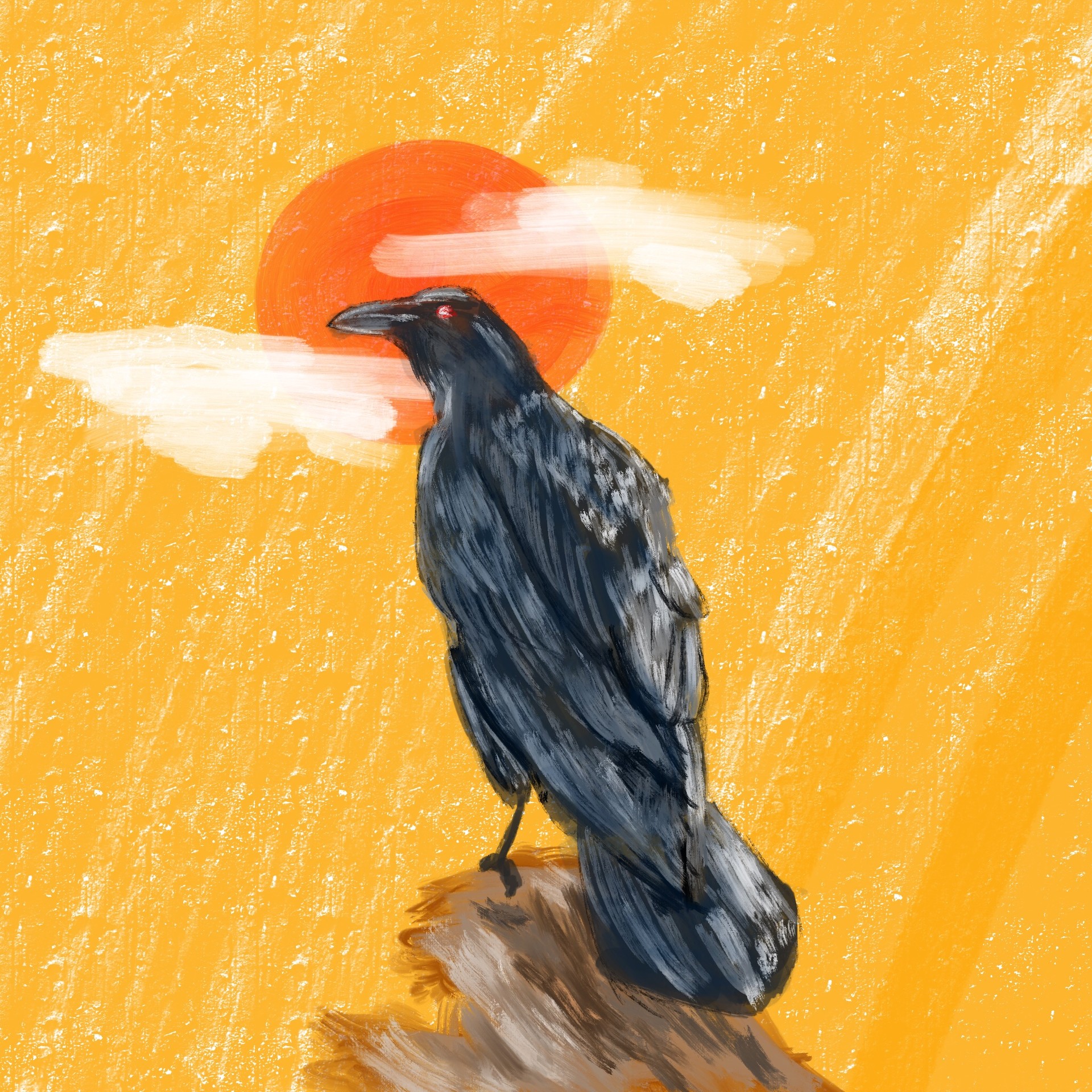 ArtStation - Sunset crow