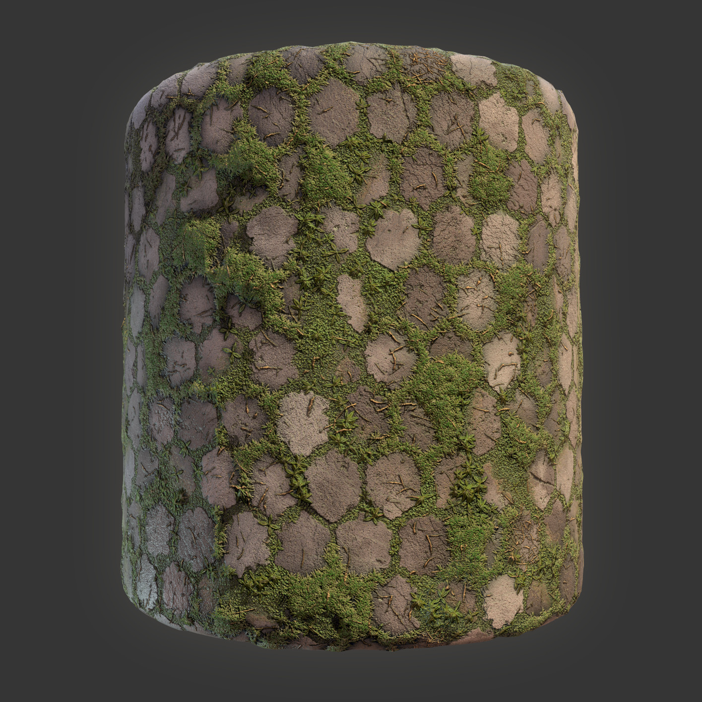 ArtStation - Mossy Pavers Material