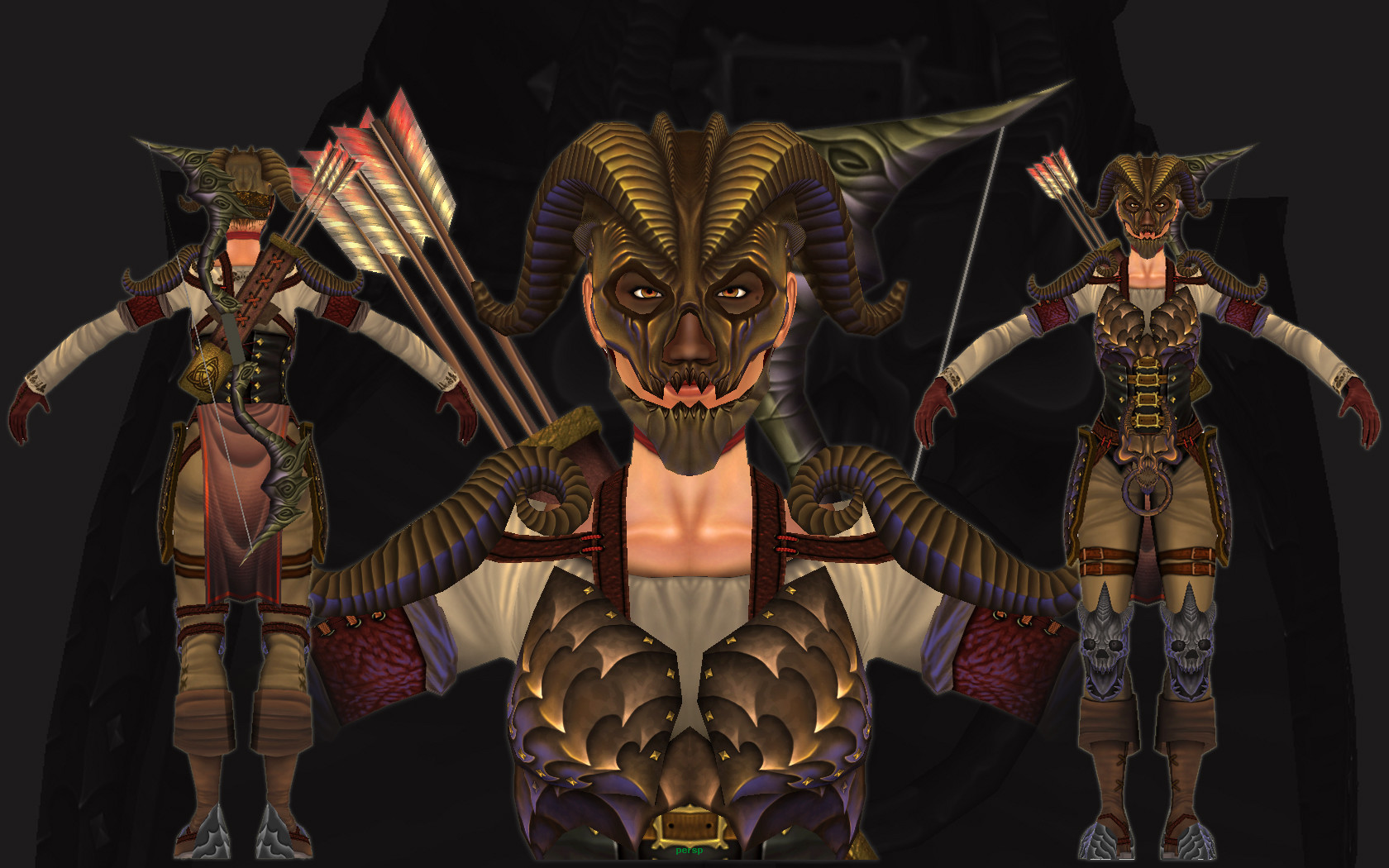 ArtStation - 3D character model of a demon hunter.