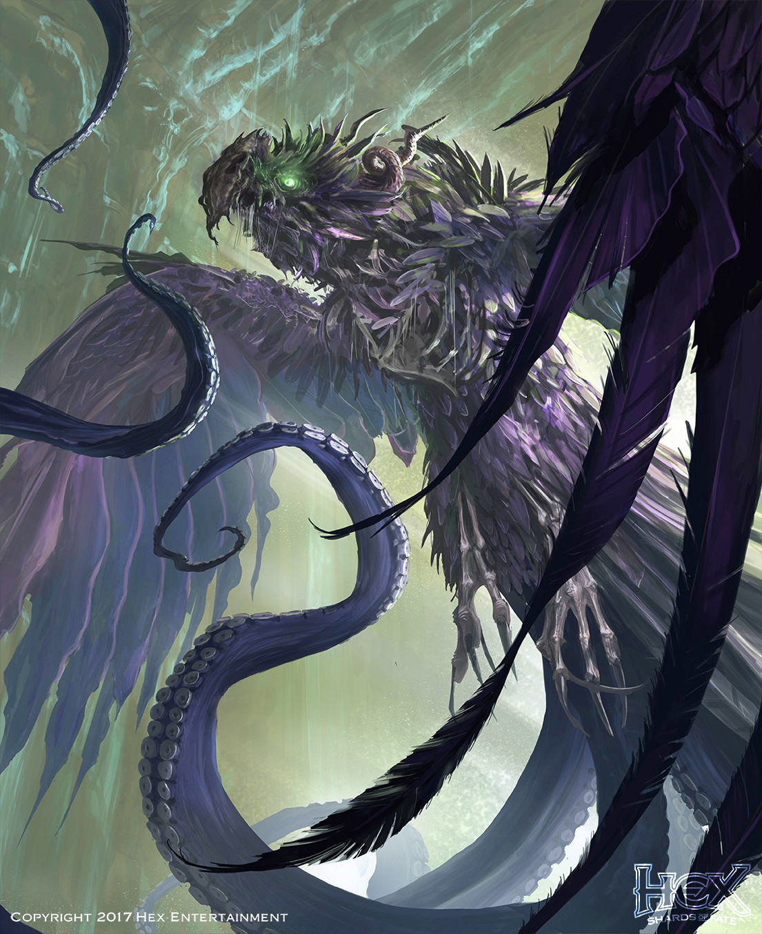 ArtStation - Eldrith Thunderbird Cthulu bird