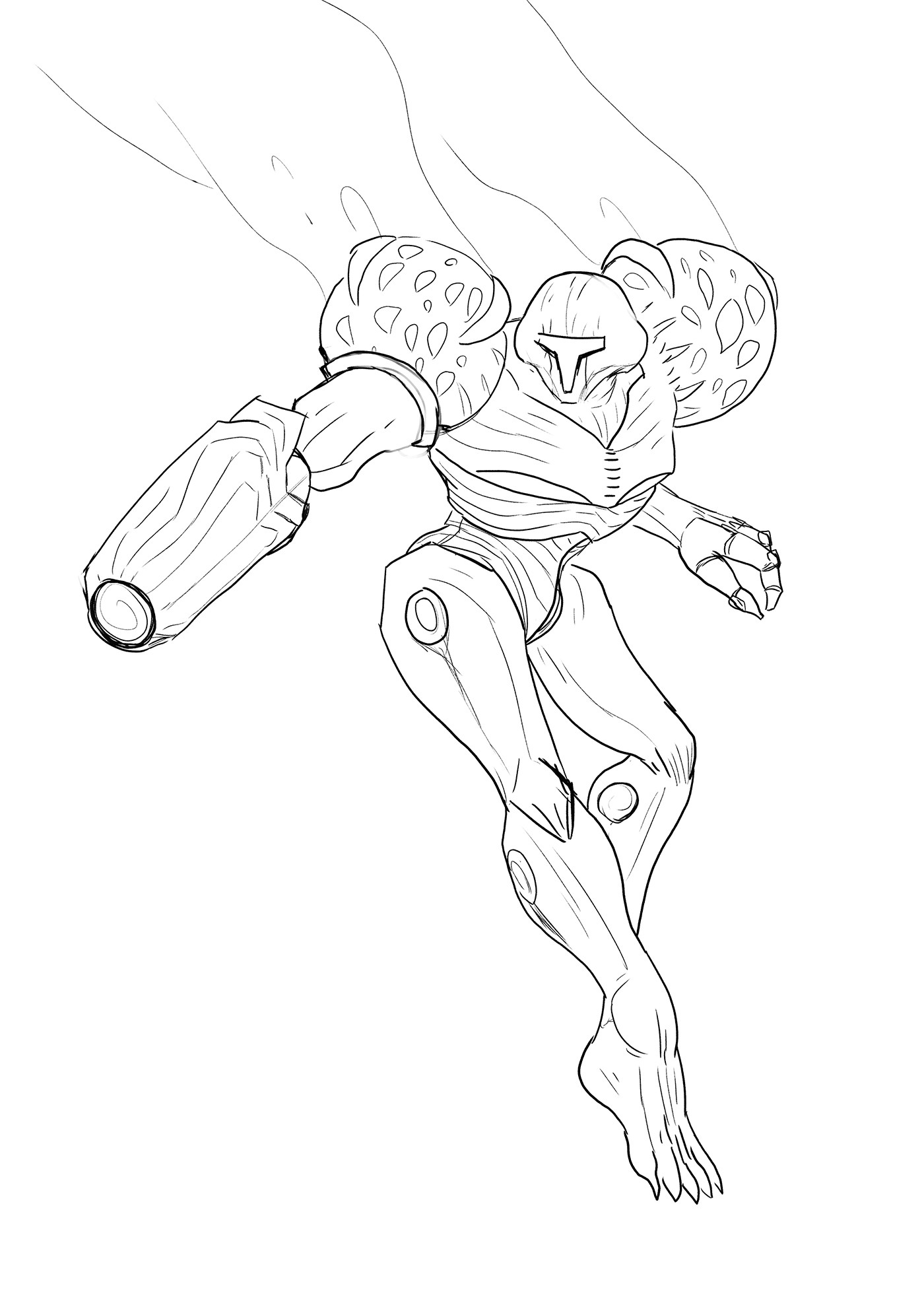 dark samus coloring pages