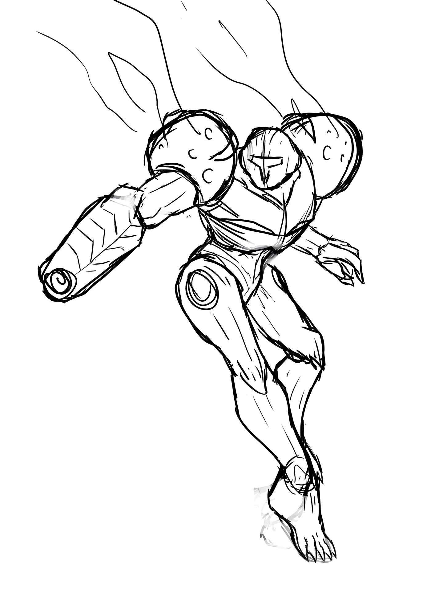 dark samus coloring pages