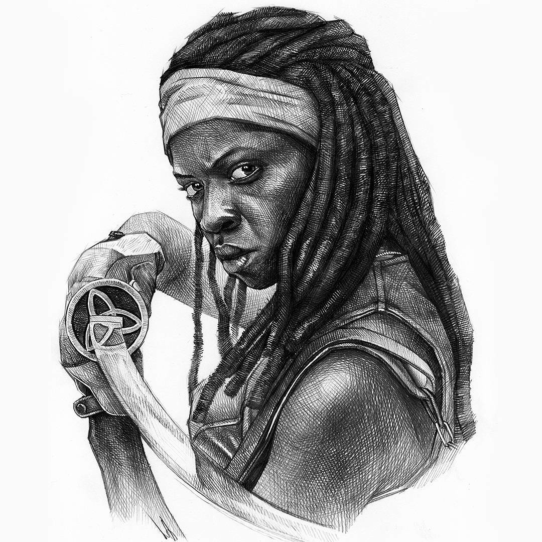 ArtStation - Michonne from The Walking Dead