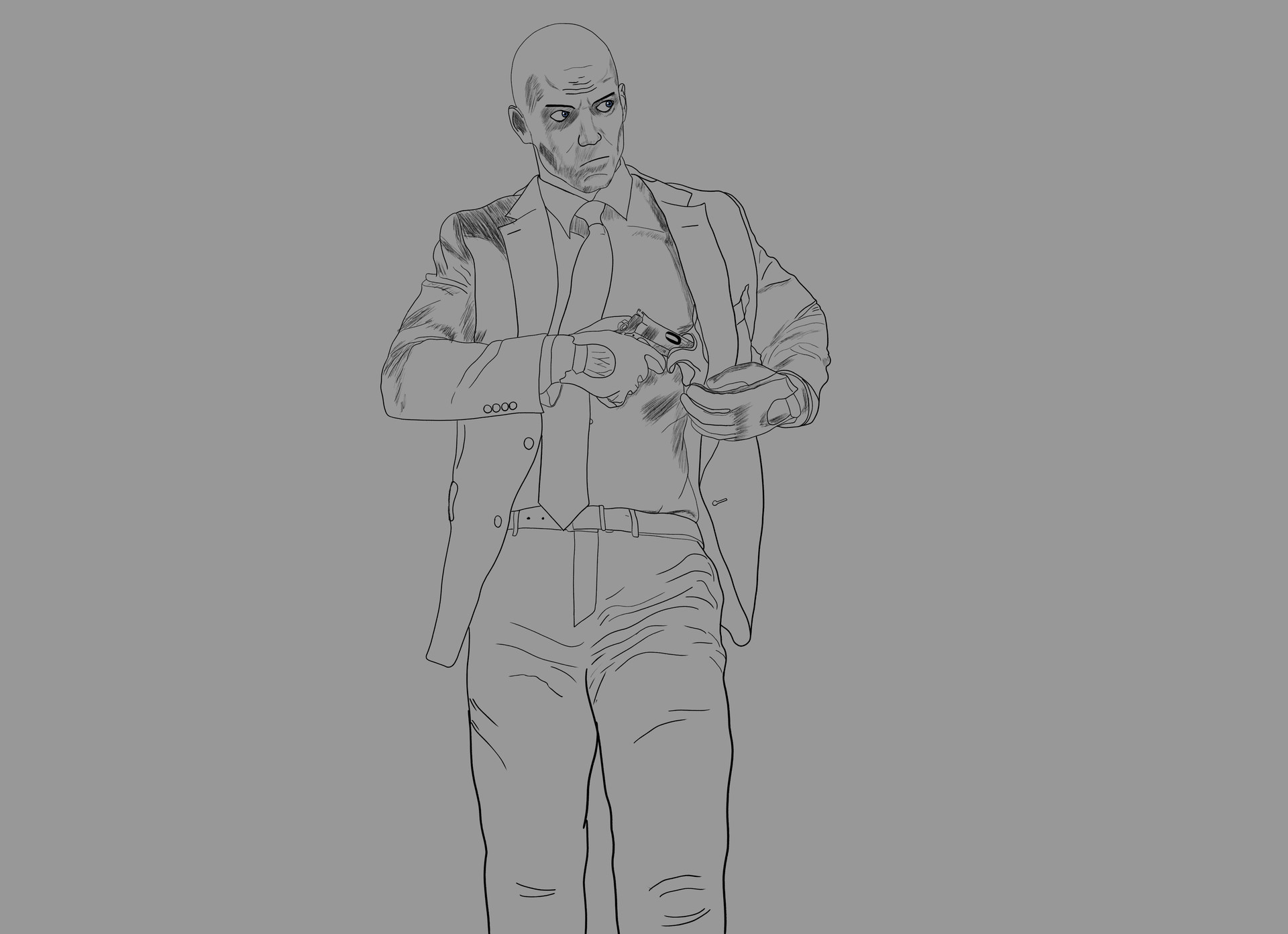 hitman coloring pages