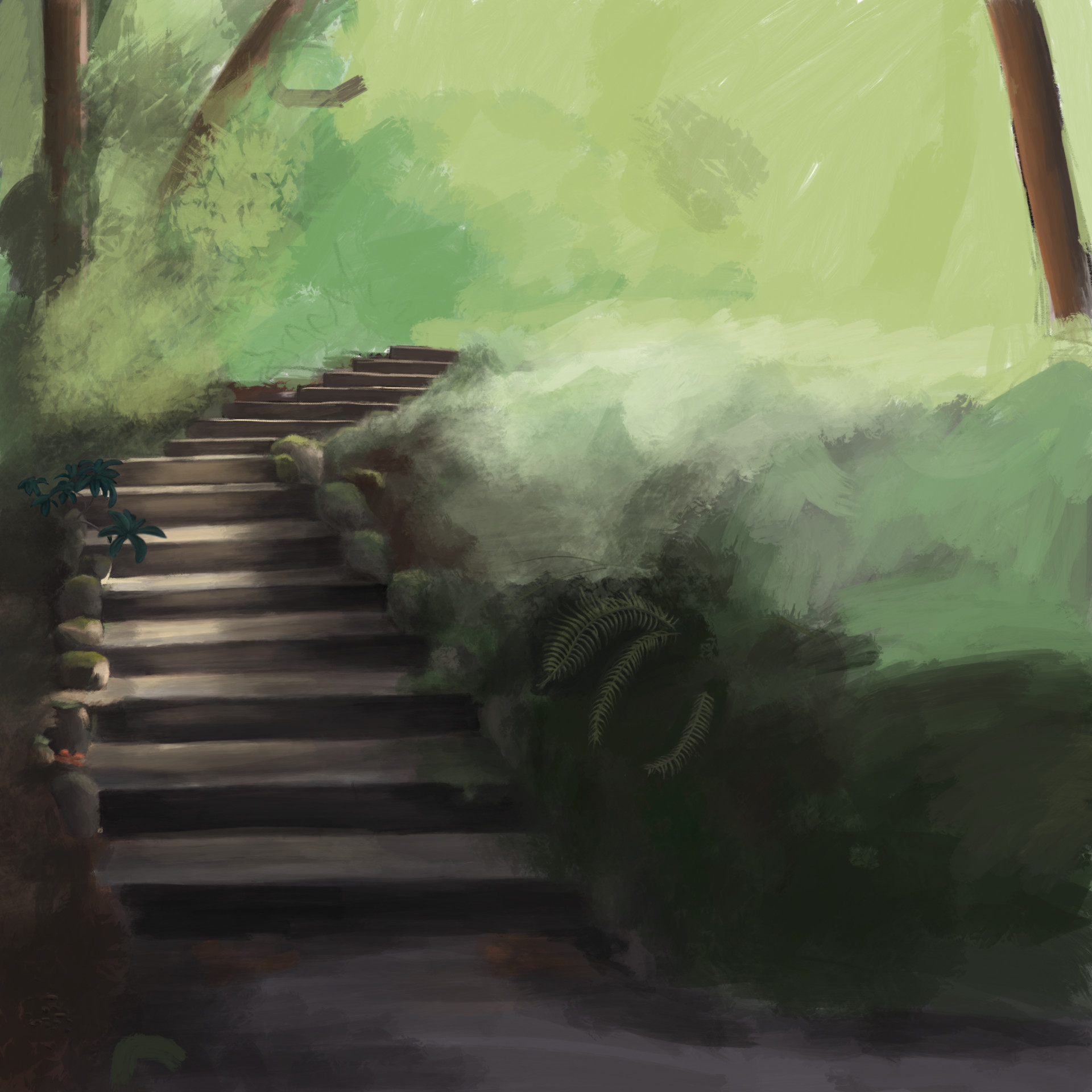 ArtStation - Garden Stairs