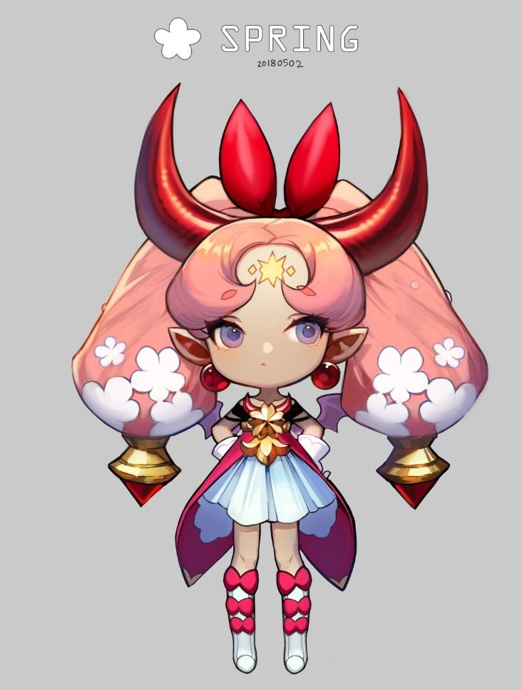 ArtStation - A spring fairy (Character sheet)