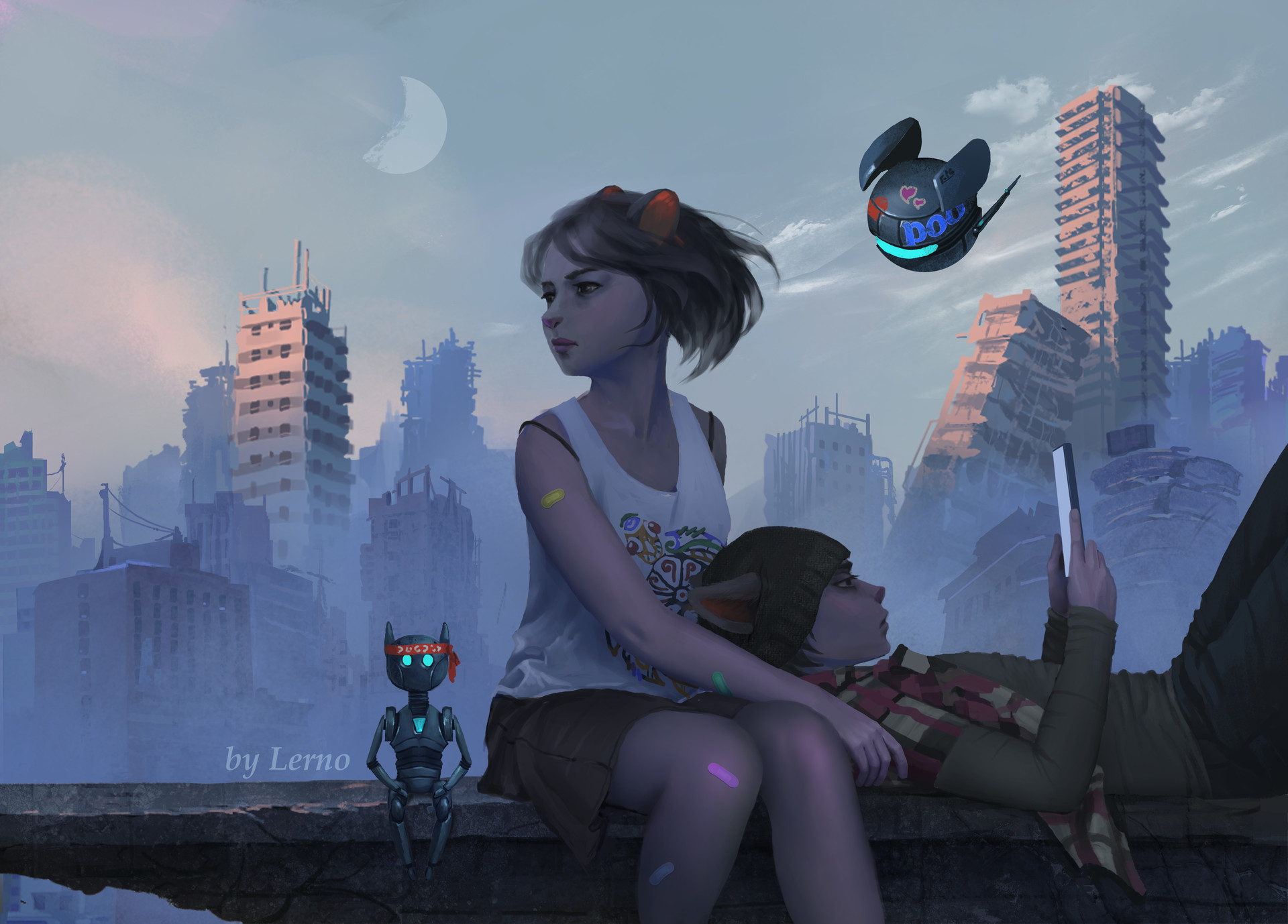 ArtStation - a cozy post-apocalyptic world