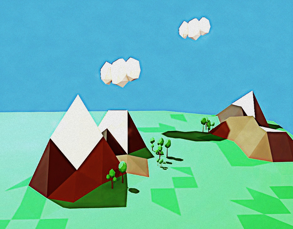 Zahra Zvirzdinaite - Landscape - simple low poly