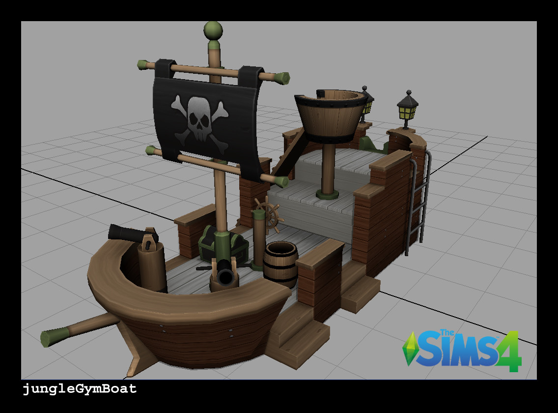 ArtStation - The Sims 4_jungleGymBoat