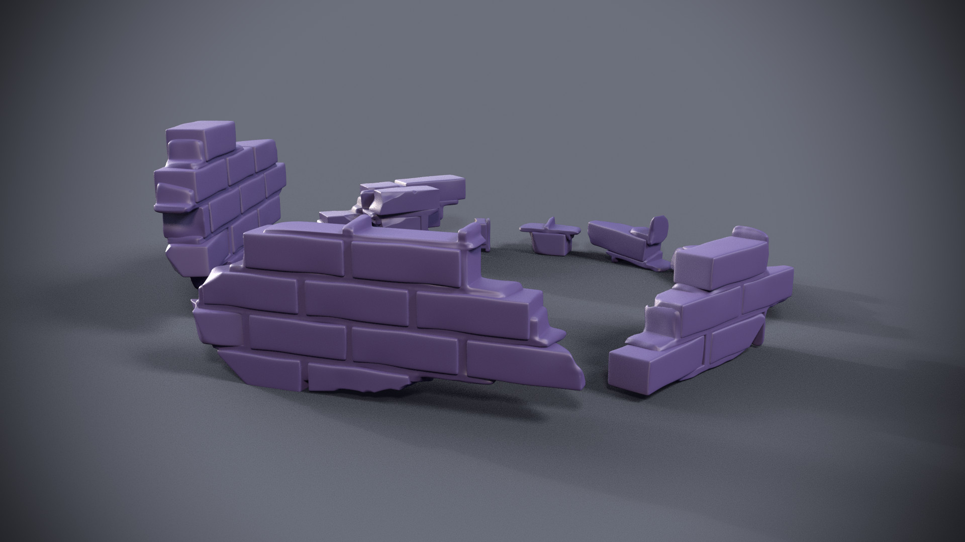 ArtStation - Brick Clusters - Set Dressing