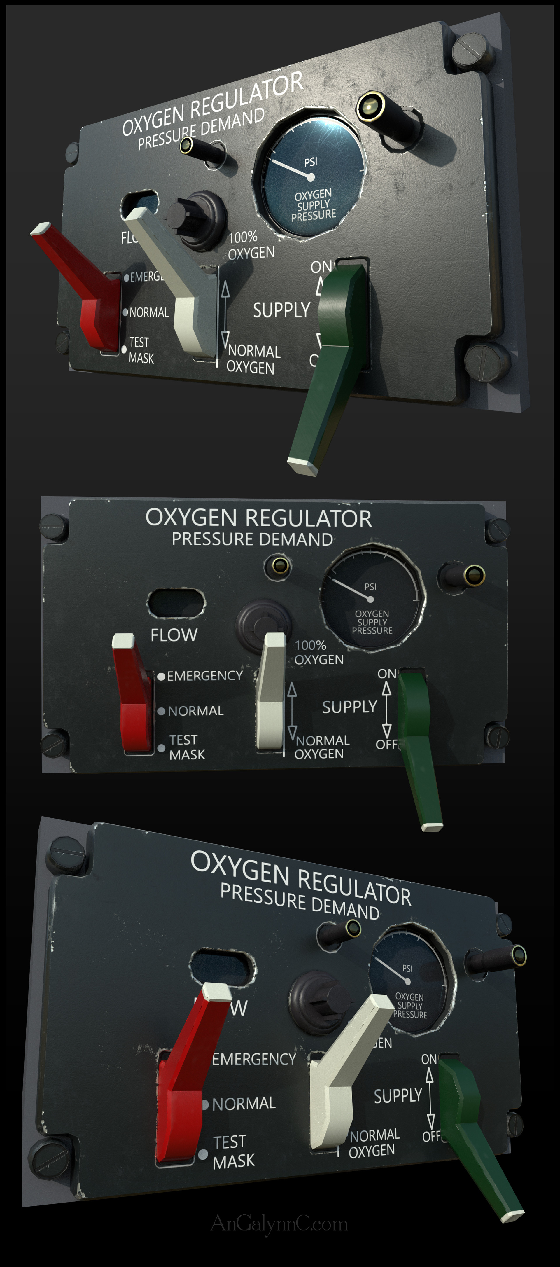ArtStation - SpeedBuild F-16 OxyRegulatorPressurePanel