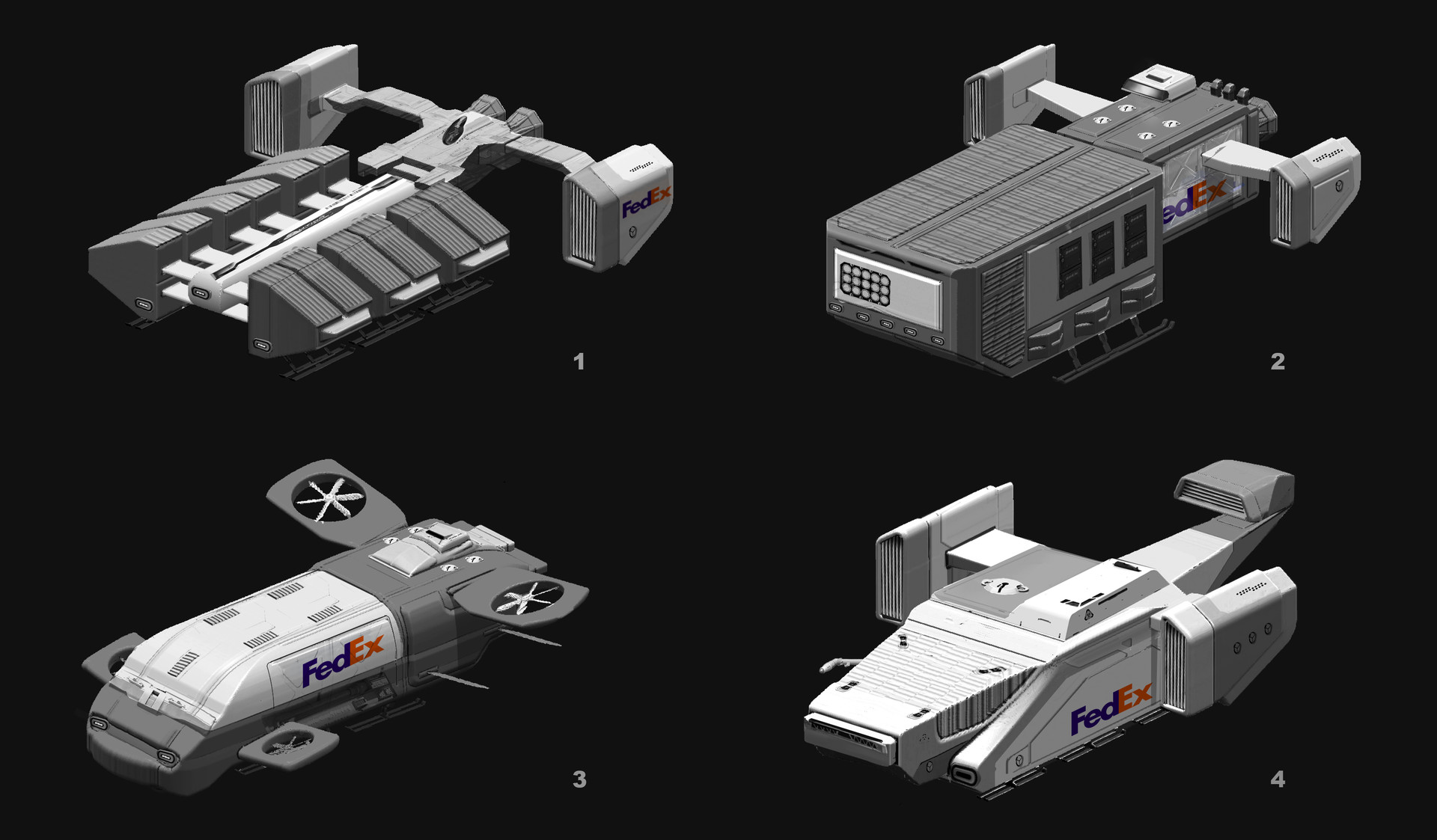 ArtStation - Cargo Delivery Dropships