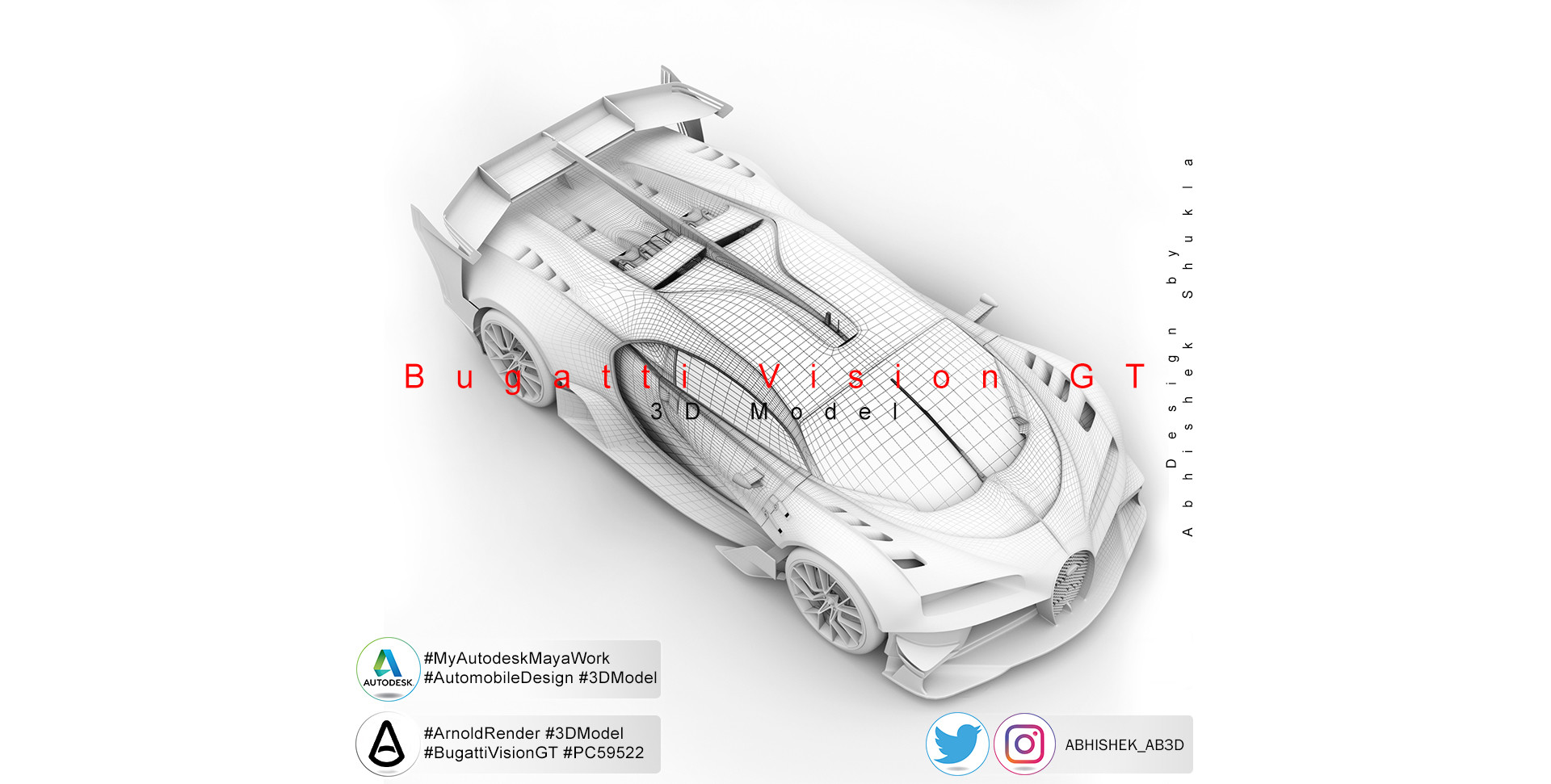 ArtStation - Bugatti vision GT Automobile 3D Model