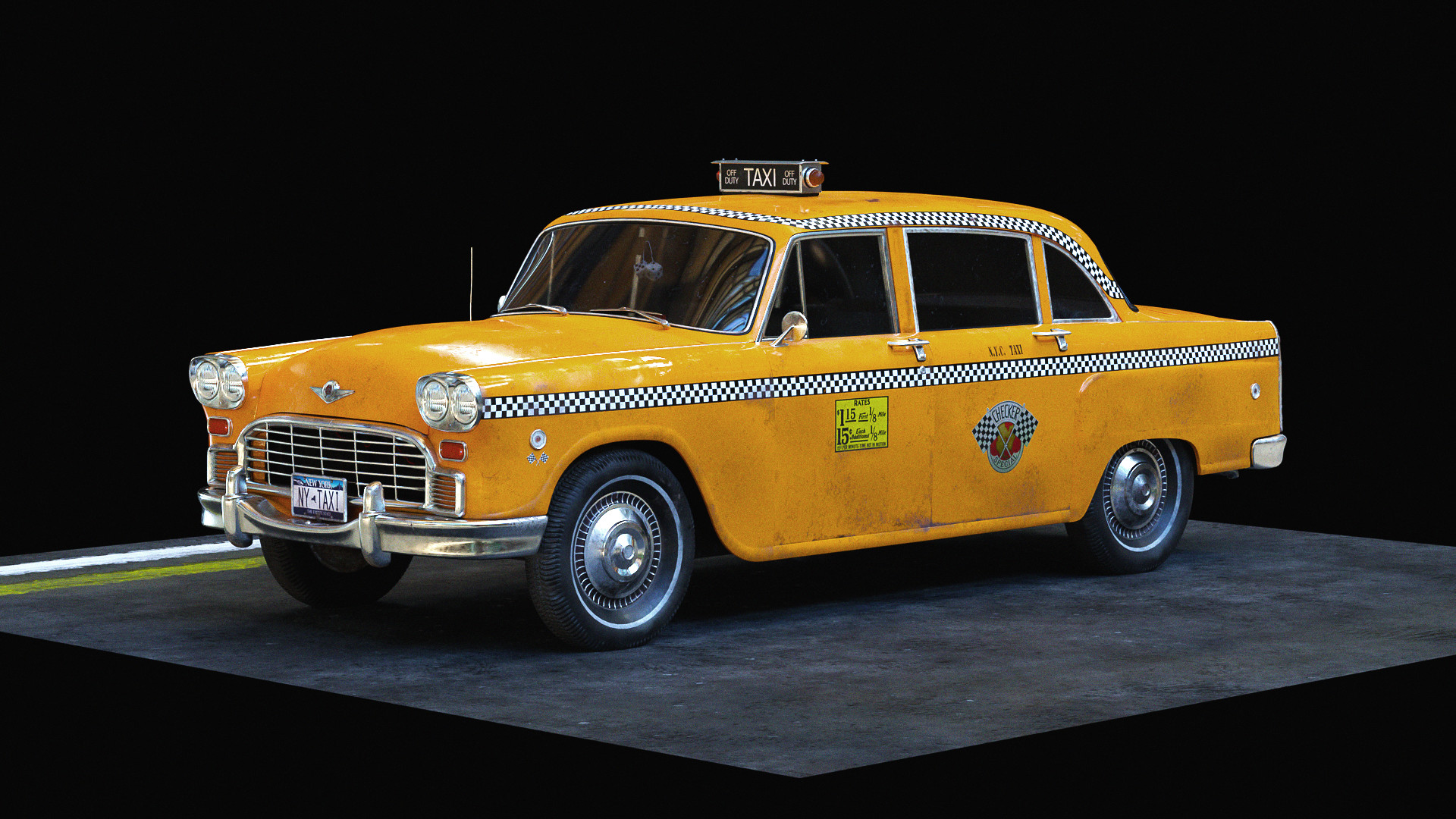 Taylor Cooper - Checker Cab - 3D Model