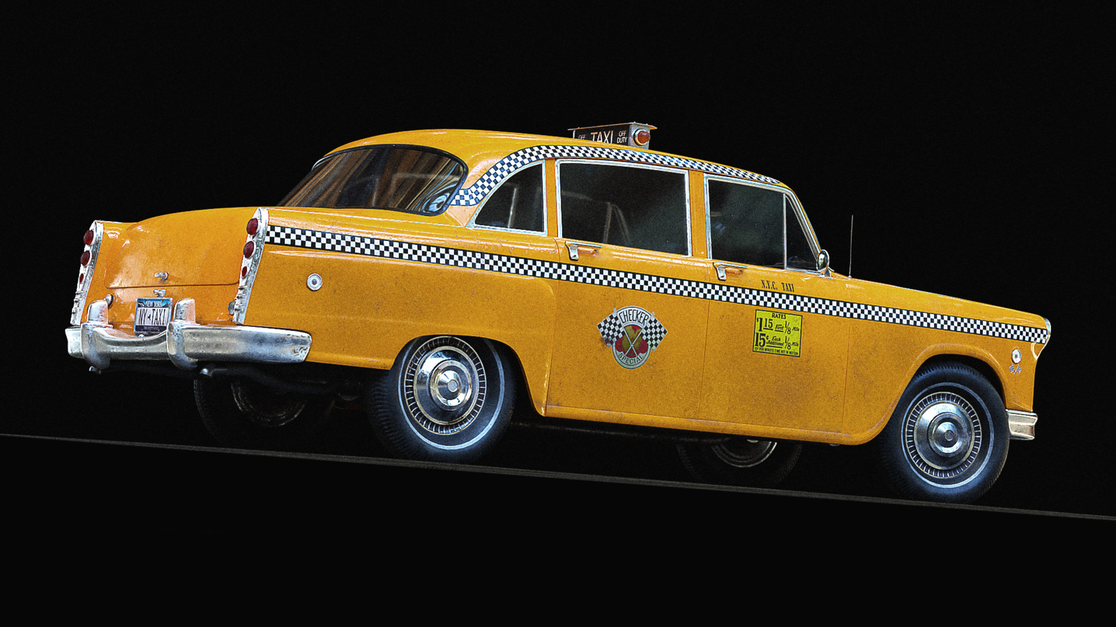 Taylor Cooper - Checker Cab - 3D Model