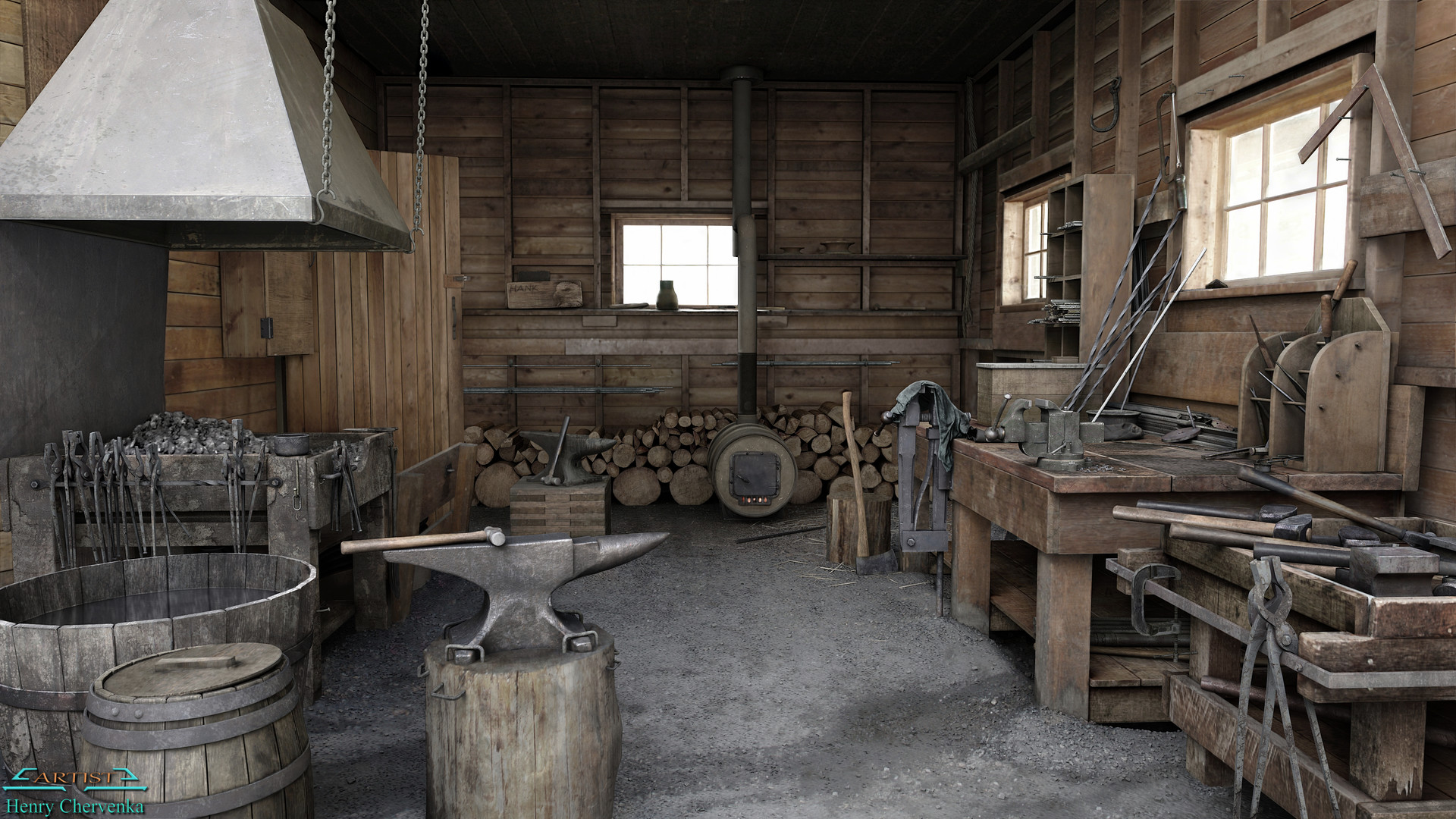 ArtStation - Blacksmith Workshop, Henry Chervenka
