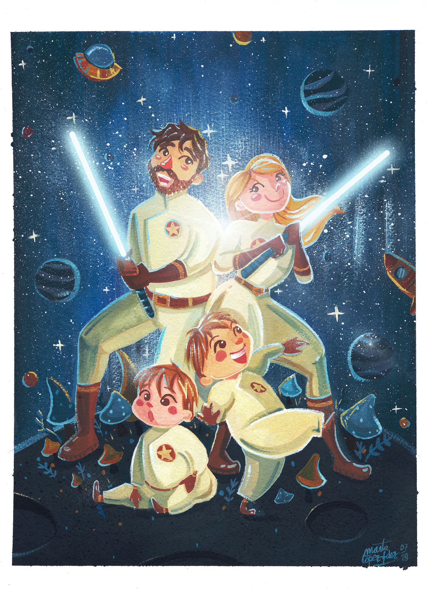 ArtStation - Family in the space