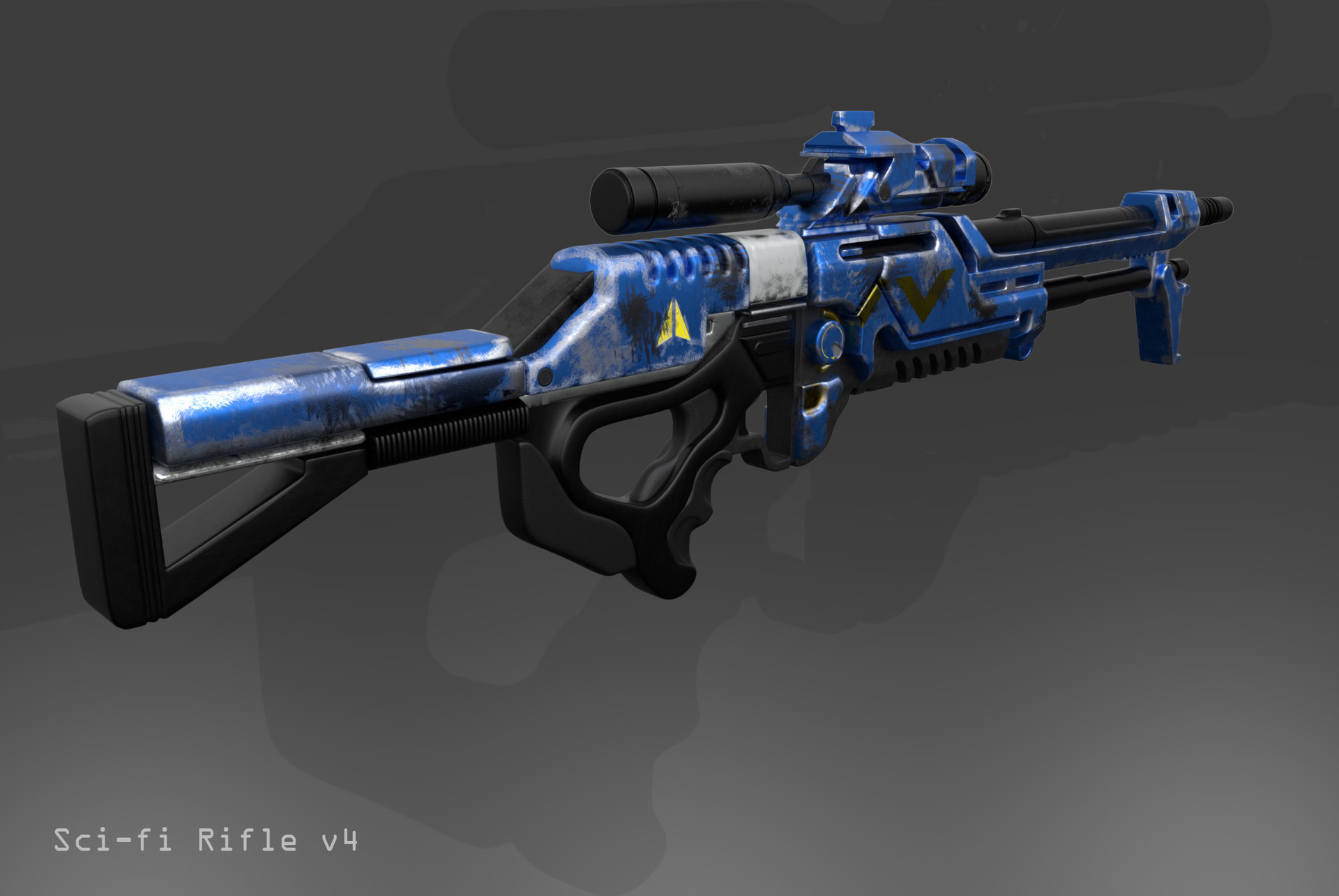 ArtStation - Sci-fi Rifle v4